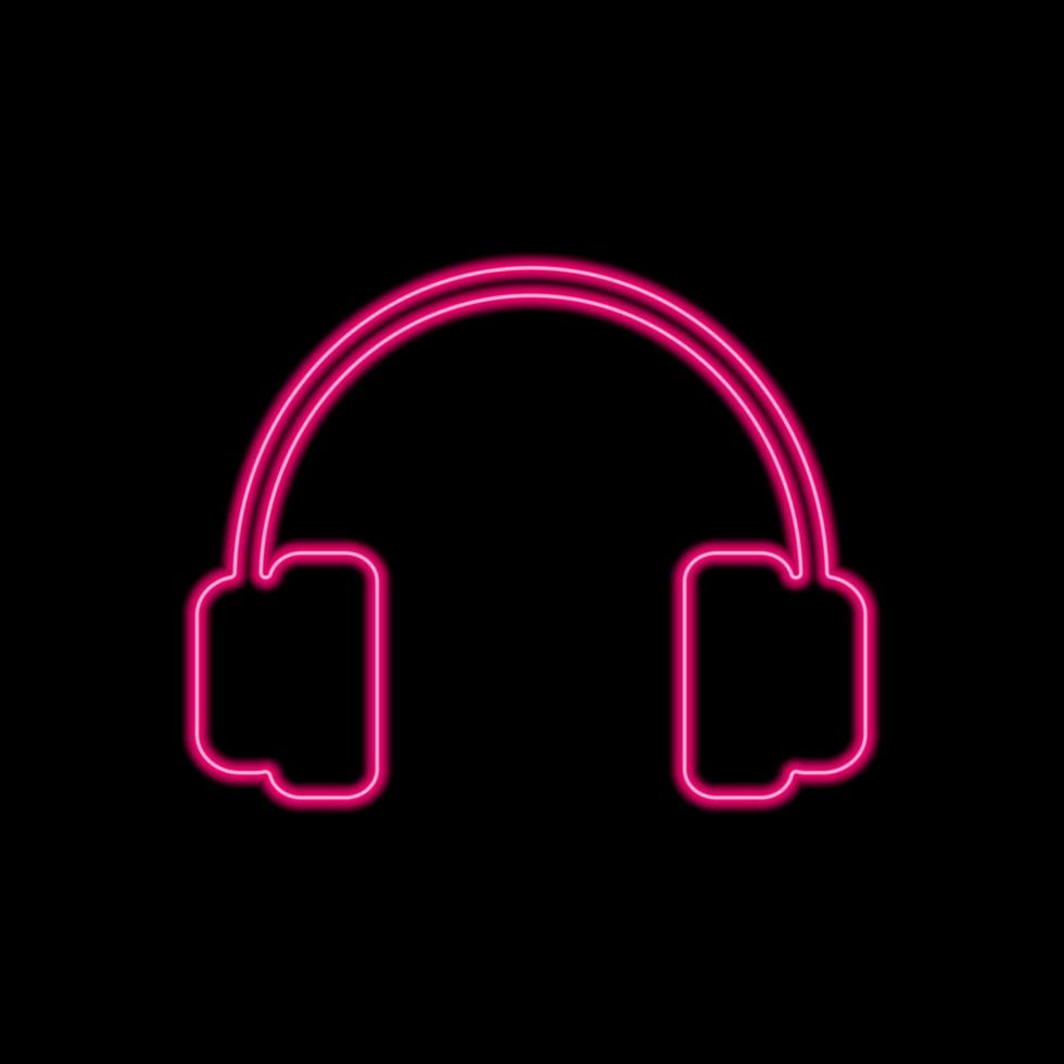 Glowing Neon Line Headphones Icon 3250434 Vector Art At Vecteezy