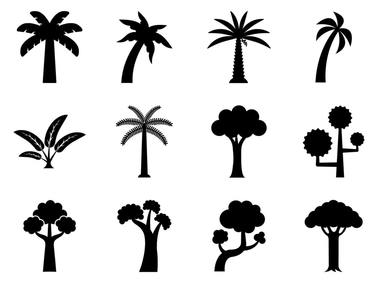 tree icon set - vector illustration . 3250603 Vector Art at Vecteezy