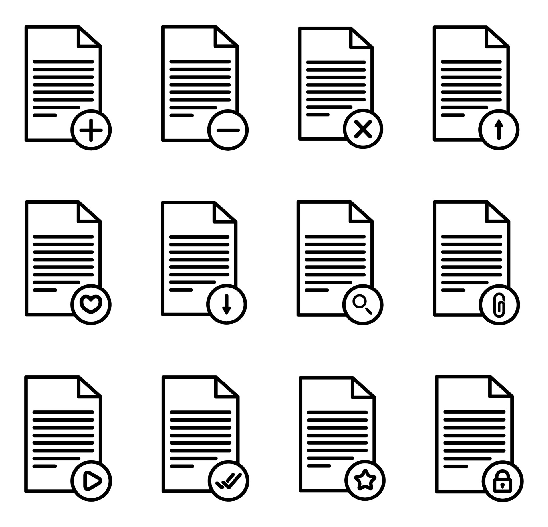 Document icon set - vector illustration . 3250648 Vector Art at Vecteezy