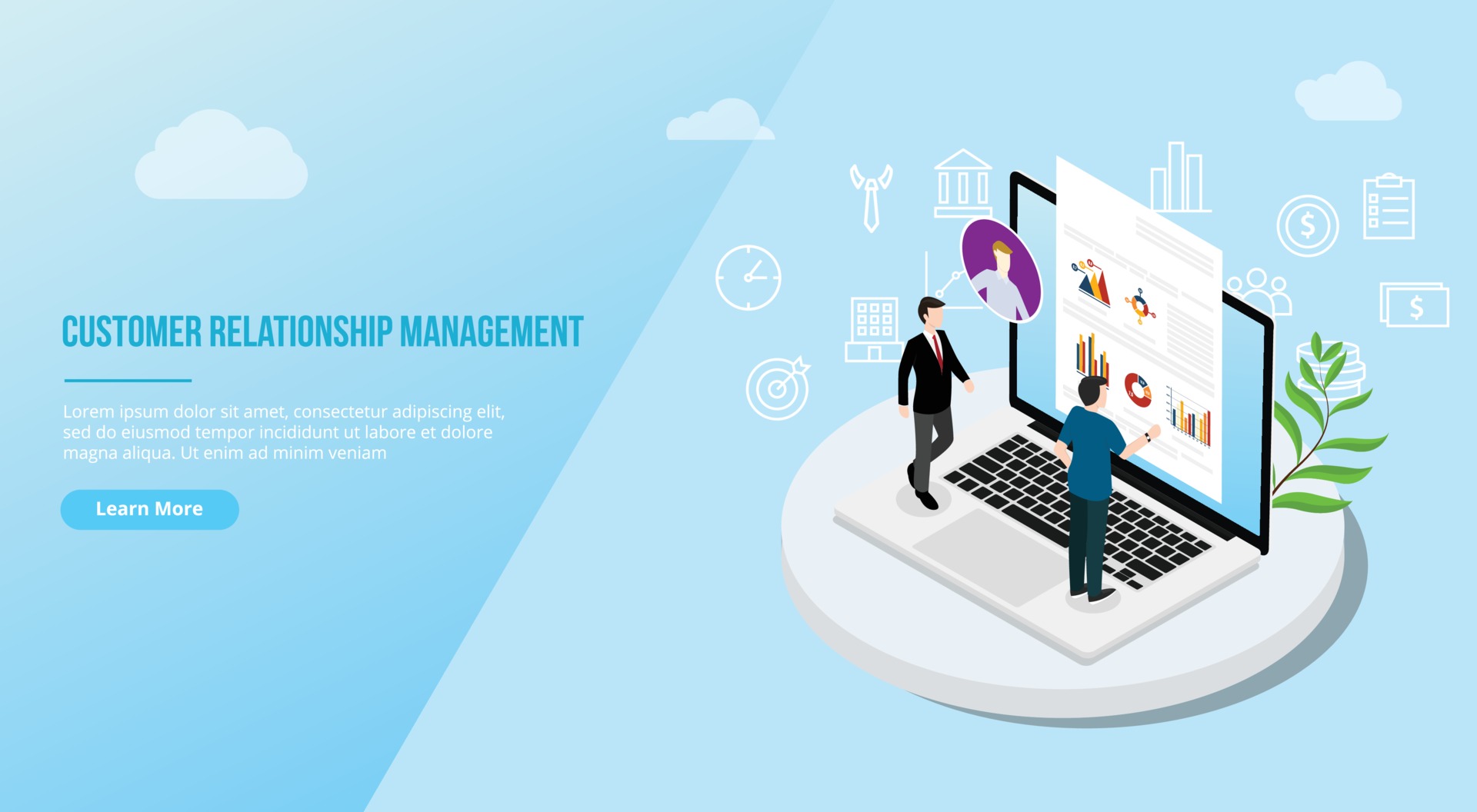 Crm Isometric Customer Relationship Management Concept 3250942 Vector Art At Vecteezy