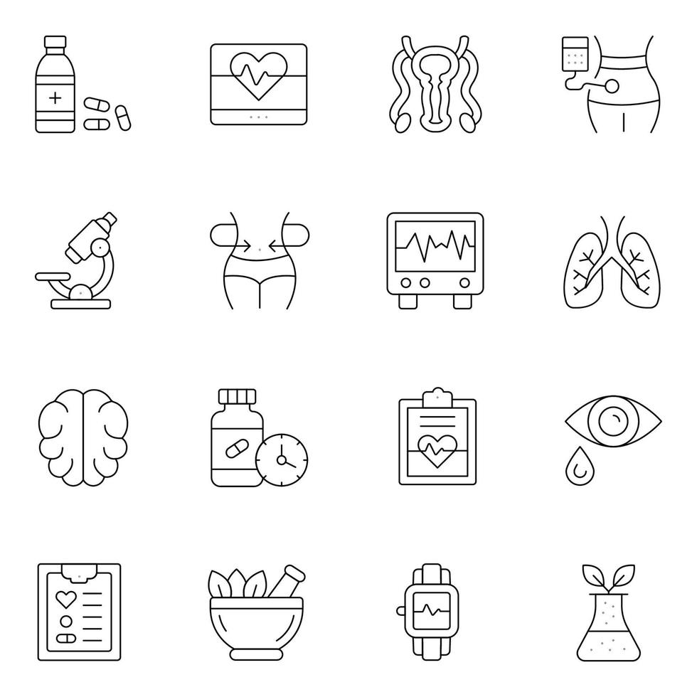 Medical and Health Care Thin Line icons 3252256 Vector Art at Vecteezy Medical and Health Care Thin Line icons 3252256 Vector Art at Vecteezy