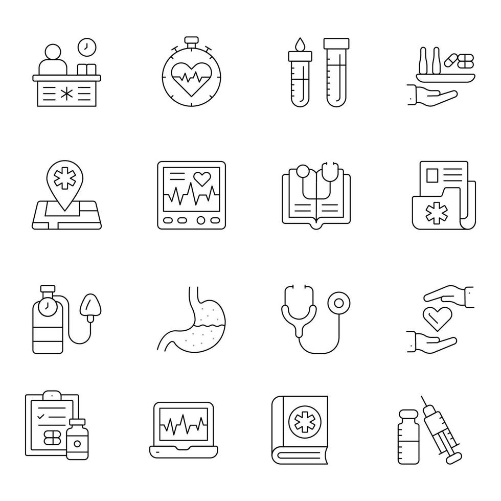 Medical and Health Care Thin Line icons 3252264 Vector Art at Vecteezy Medical and Health Care Thin Line icons 3252264 Vector Art at Vecteezy
