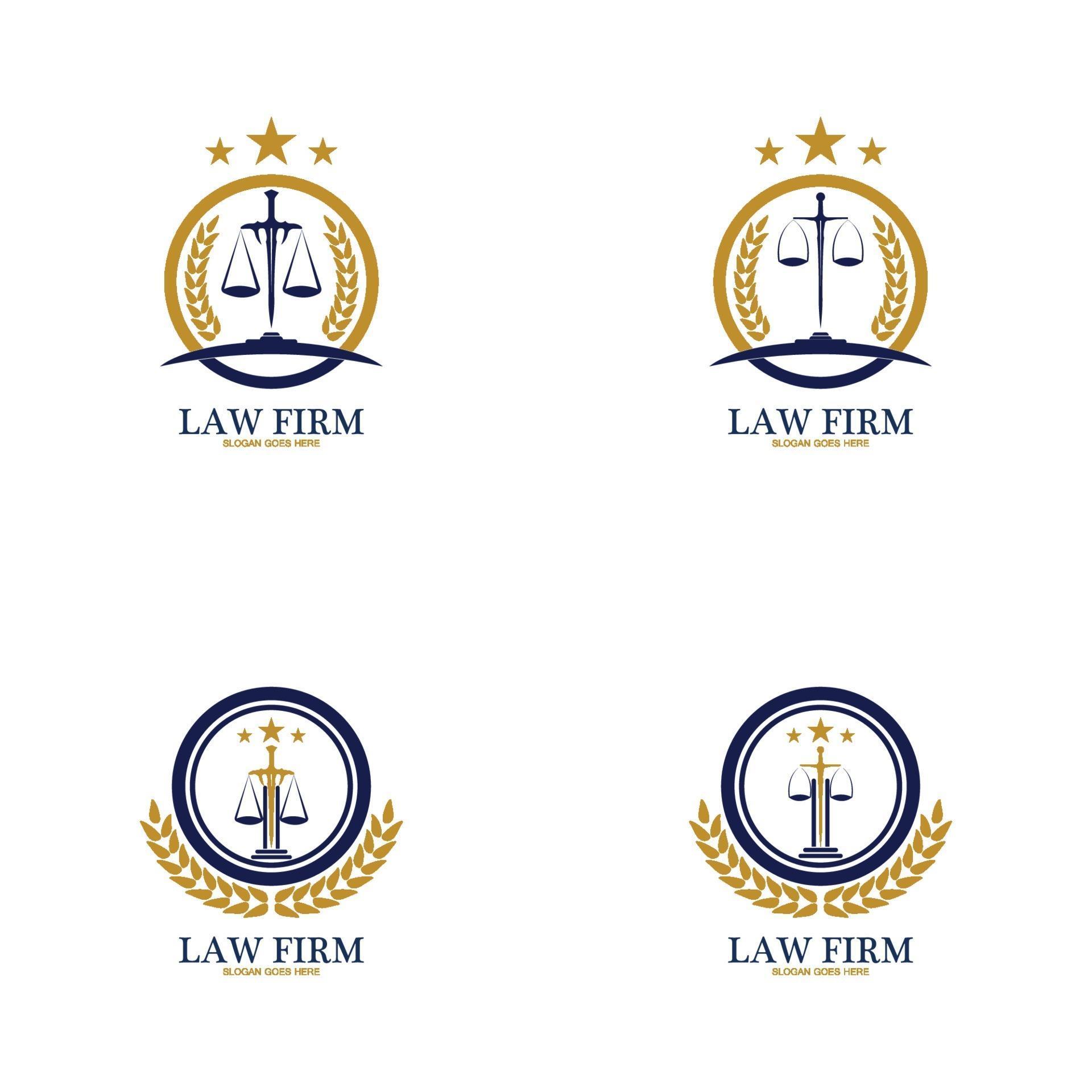 Law Firm Logo And Icon Design Template Vector 3255258 Vector Art At Vecteezy