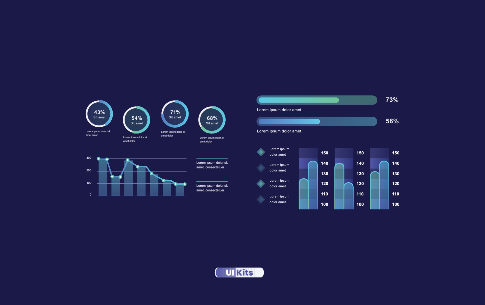 Elements of ui design. Modern presentation with infographic, 3261620 ...