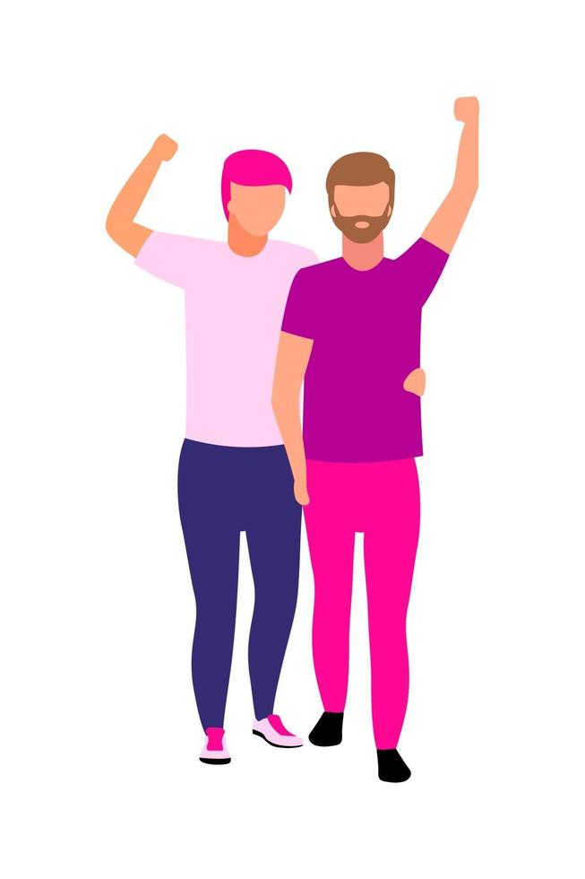 Same Sex Couple Semi Flat Color Vector Characters 3263818 Vector Art At