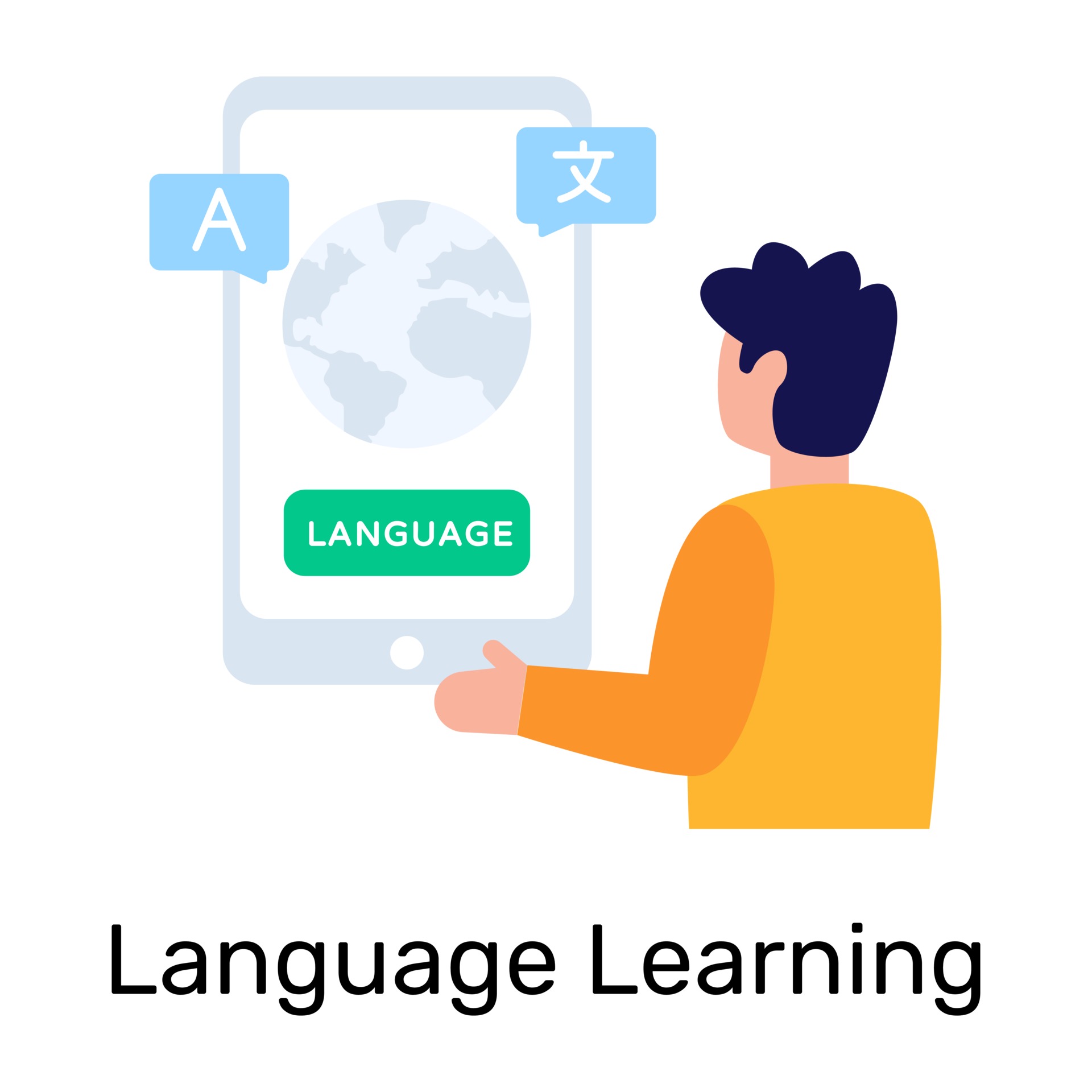 Language Learning app 3266000 Vector Art at Vecteezy
