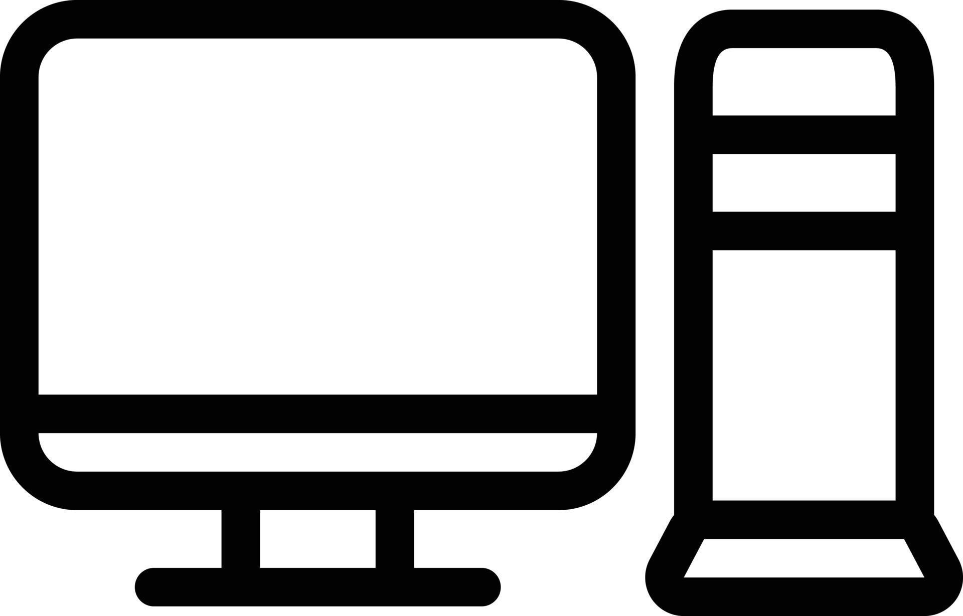 Line icon for computer 3266627 Vector Art at Vecteezy