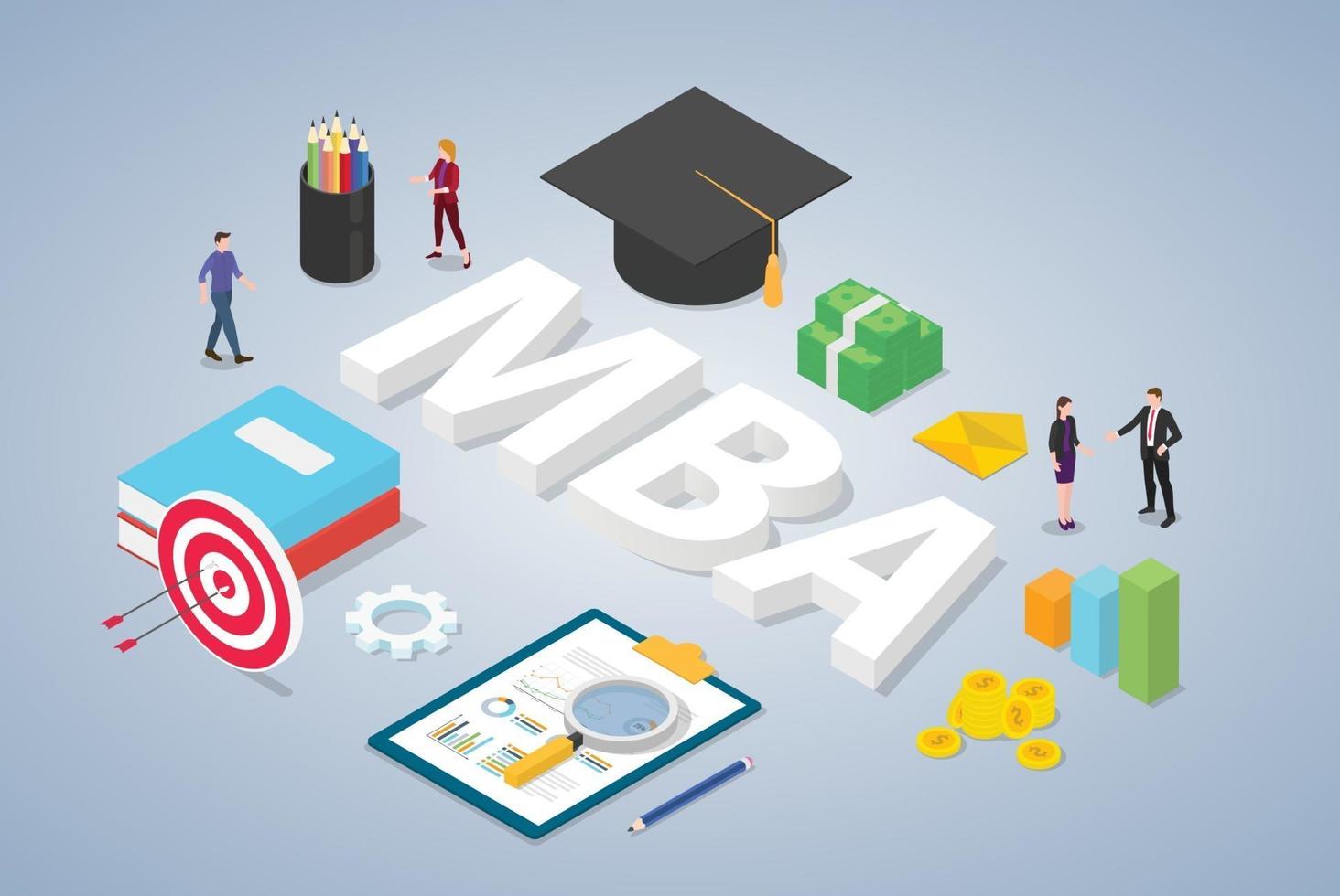 Mba Master Of Business Administration Concept 3266919 Vector Art At