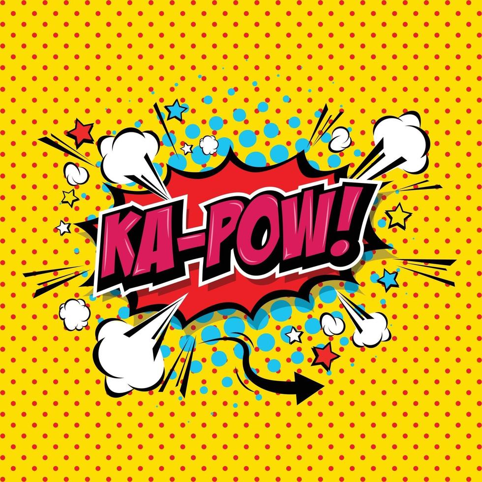 KaPow Comic Speech Bubble Cartoon art and illustration vector file. 3271248 Vector Art at Vecteezy
