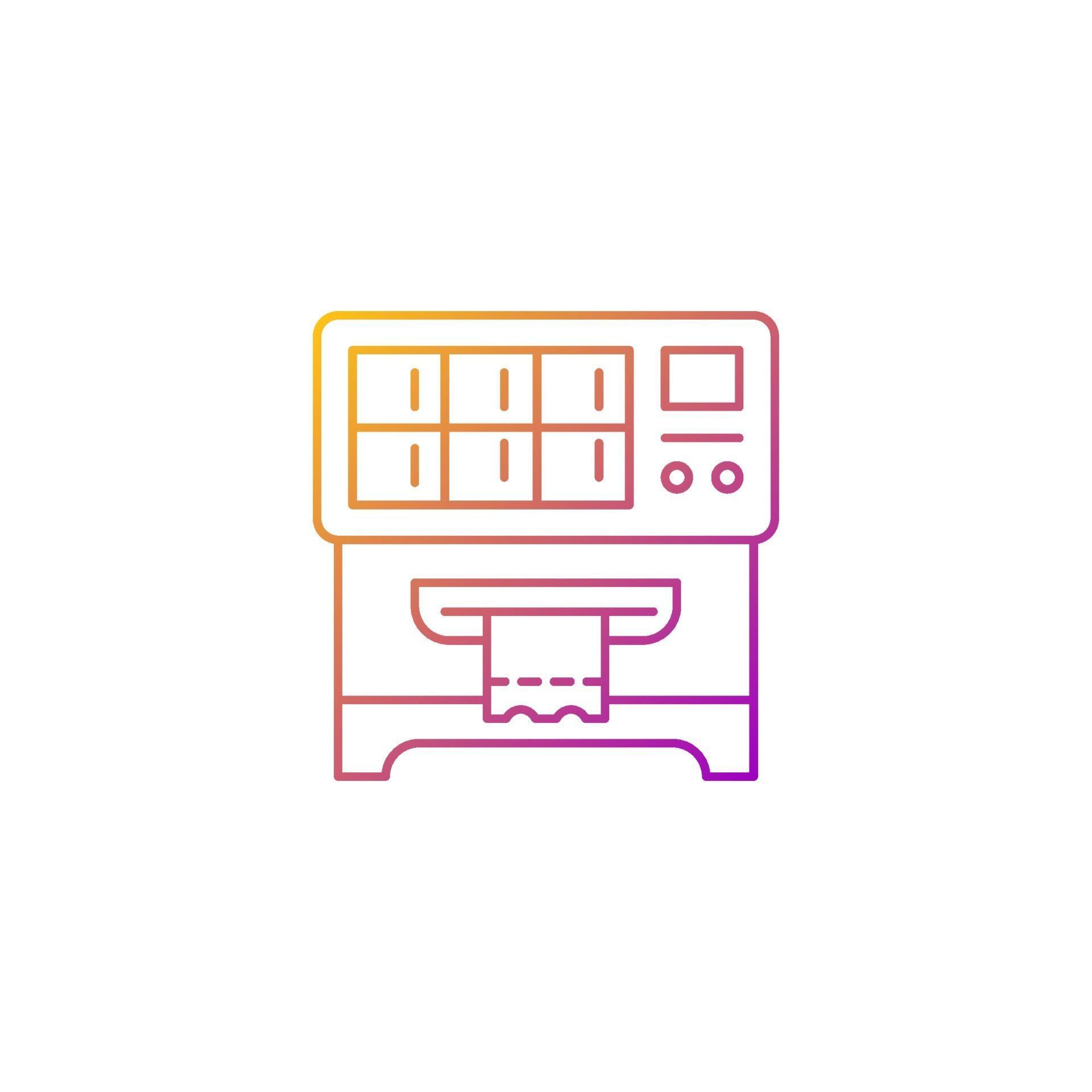 Lottery ticket vending machine gradient linear vector icon 3272593 ...