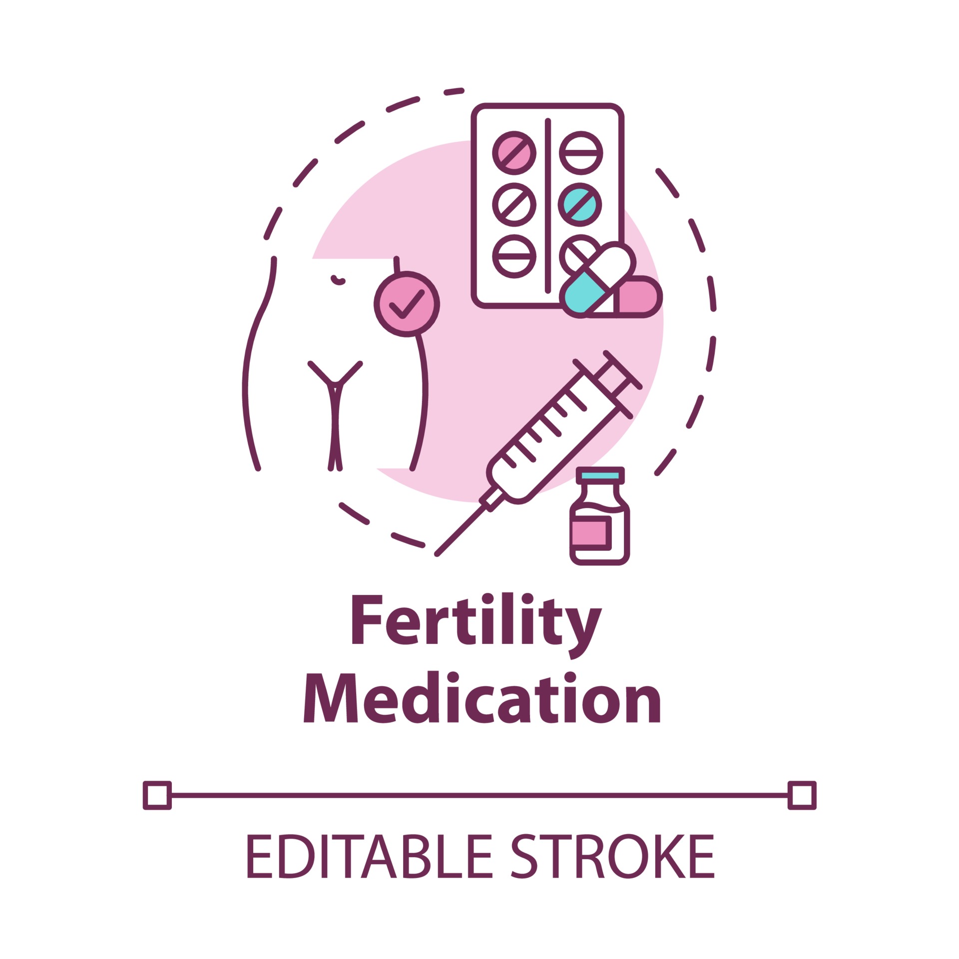 Fertility Medication Concept Icon 3272722 Vector Art At Vecteezy