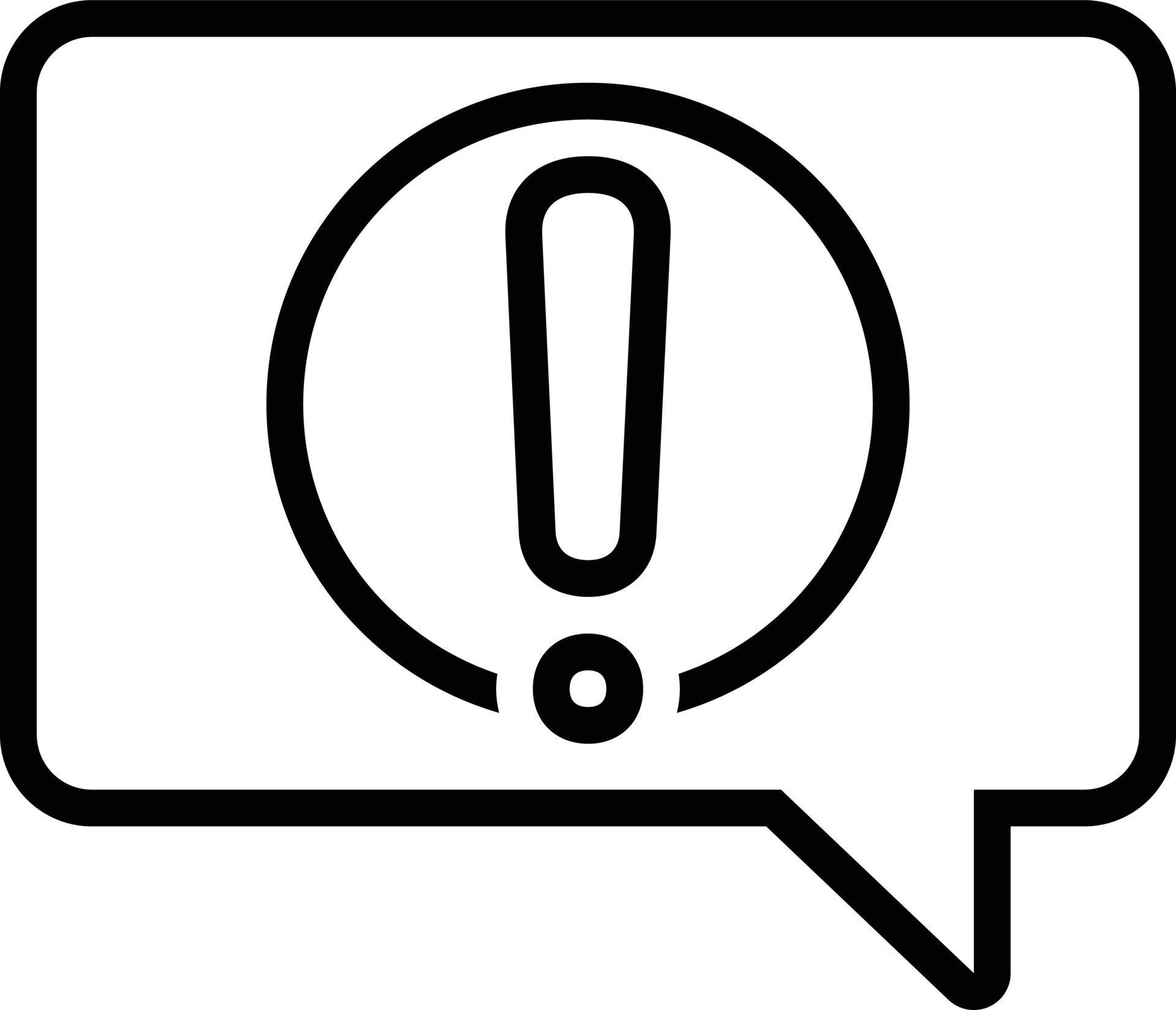 Line icon for alert message 3283683 Vector Art at Vecteezy