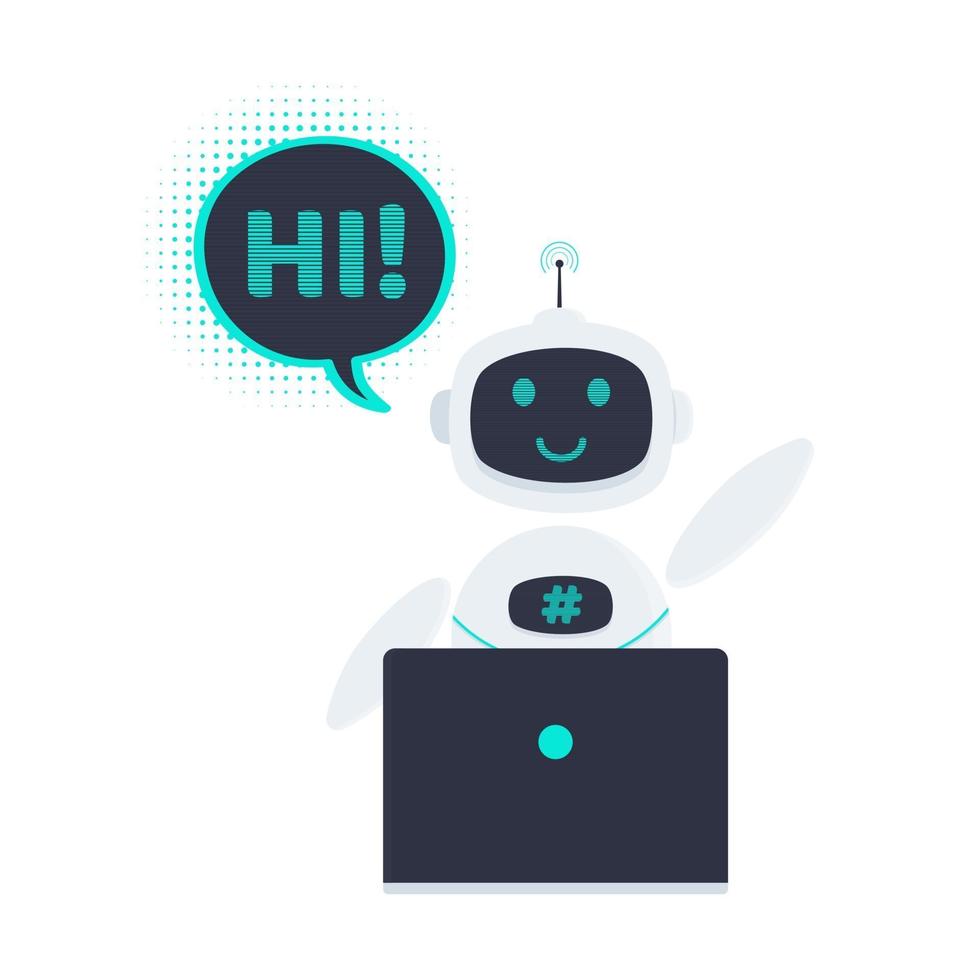 Robot chatbot icon sign flat style design vector illustration 3286219 ...