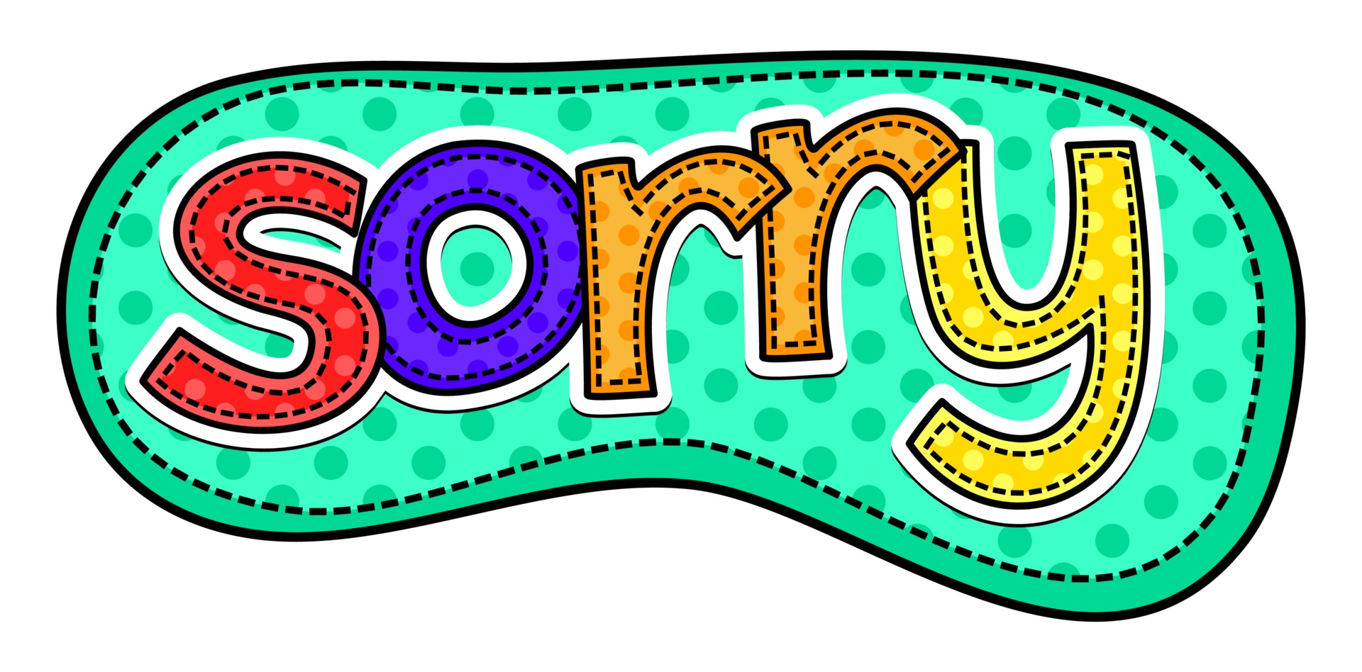 Sorry Greeting Expressive Text Title Doodle 3288171 Vector Art at Vecteezy