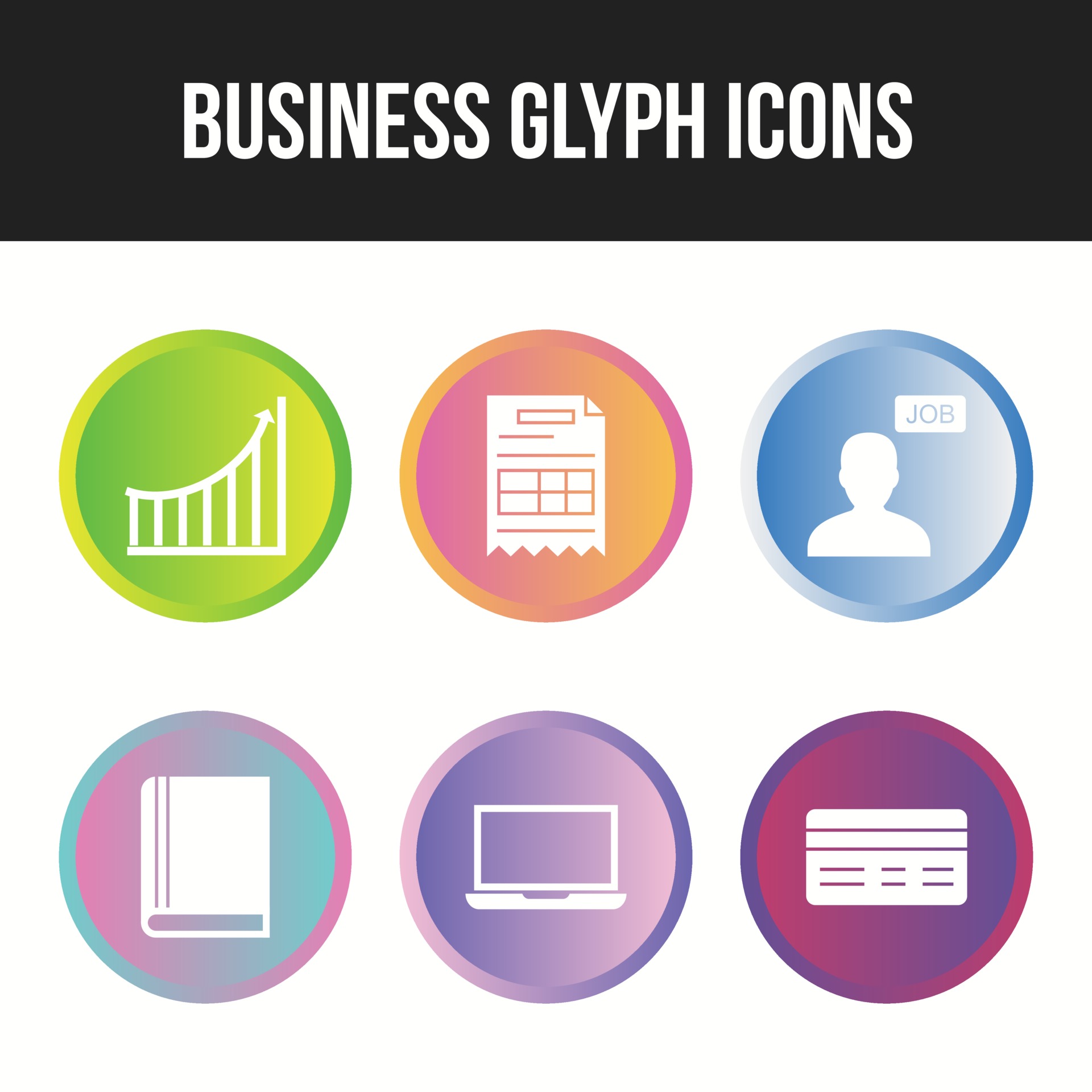 Beautiful 6 icons pack of business vector icons 3291489 Vector Art at ...