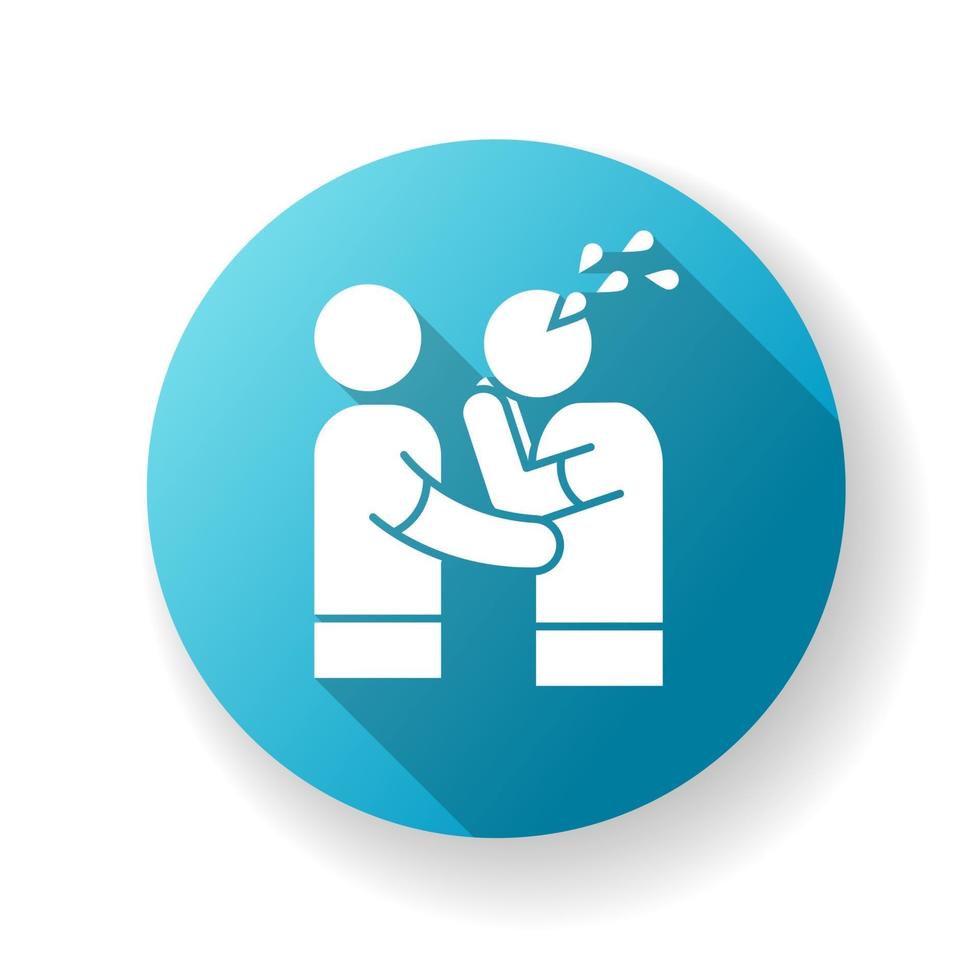 Sympathy Blue Flat Design Long Shadow Glyph Icon 3293407 Vector Art At