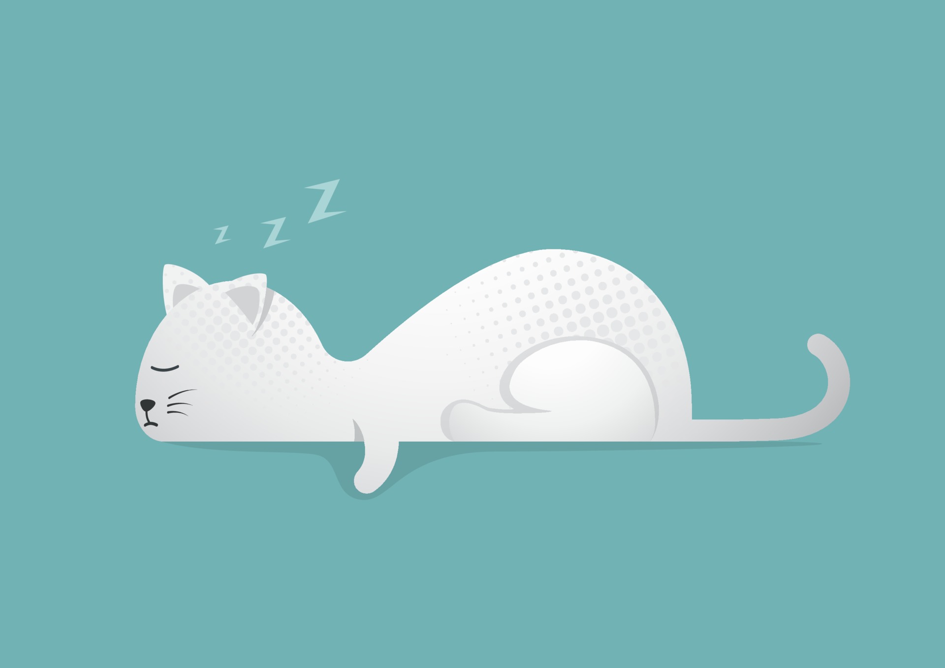 Cat Sleeping Vector Illustration 3294480 Vector Art At Vecteezy