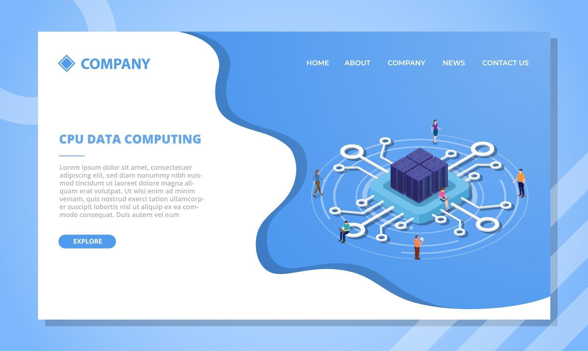 cpu data computing or processing concept for website template 3296317 ...