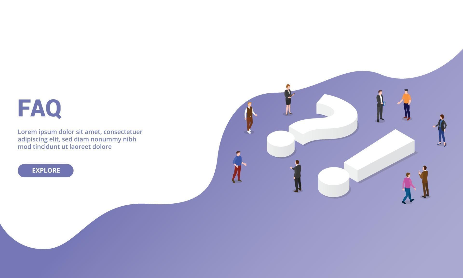 faq frequently asked question for website template landing 3296362 ...