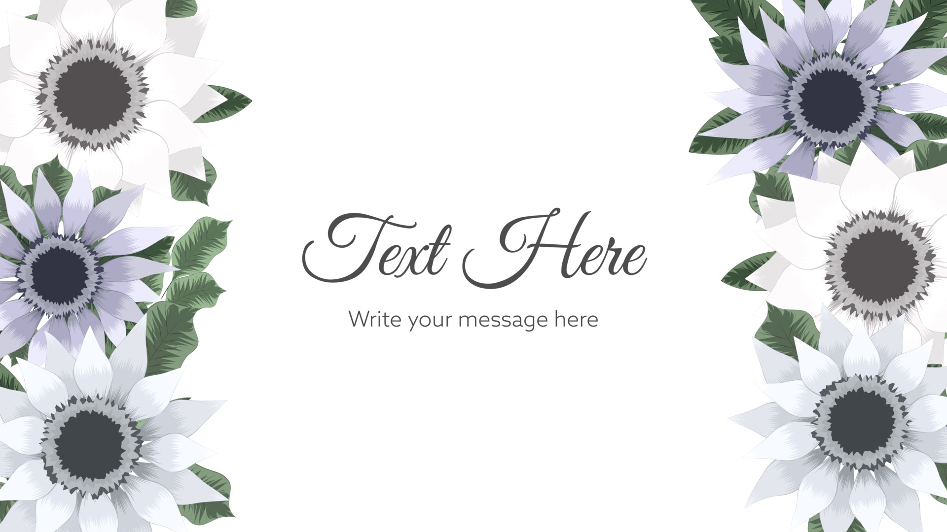 Colorful spring floral background template elegant flowers, leaves ...