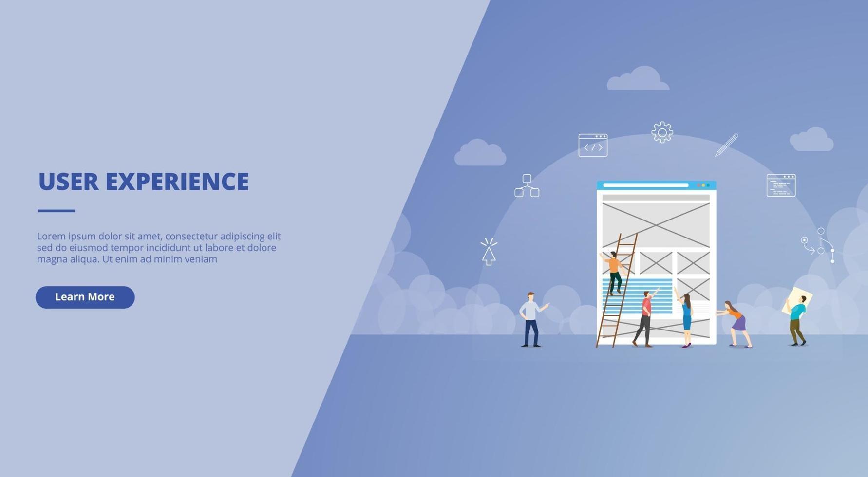 ux user experience design concept for website landing 3301439 Vector ... ux user experience design concept for website landing 3301439 Vector ...
