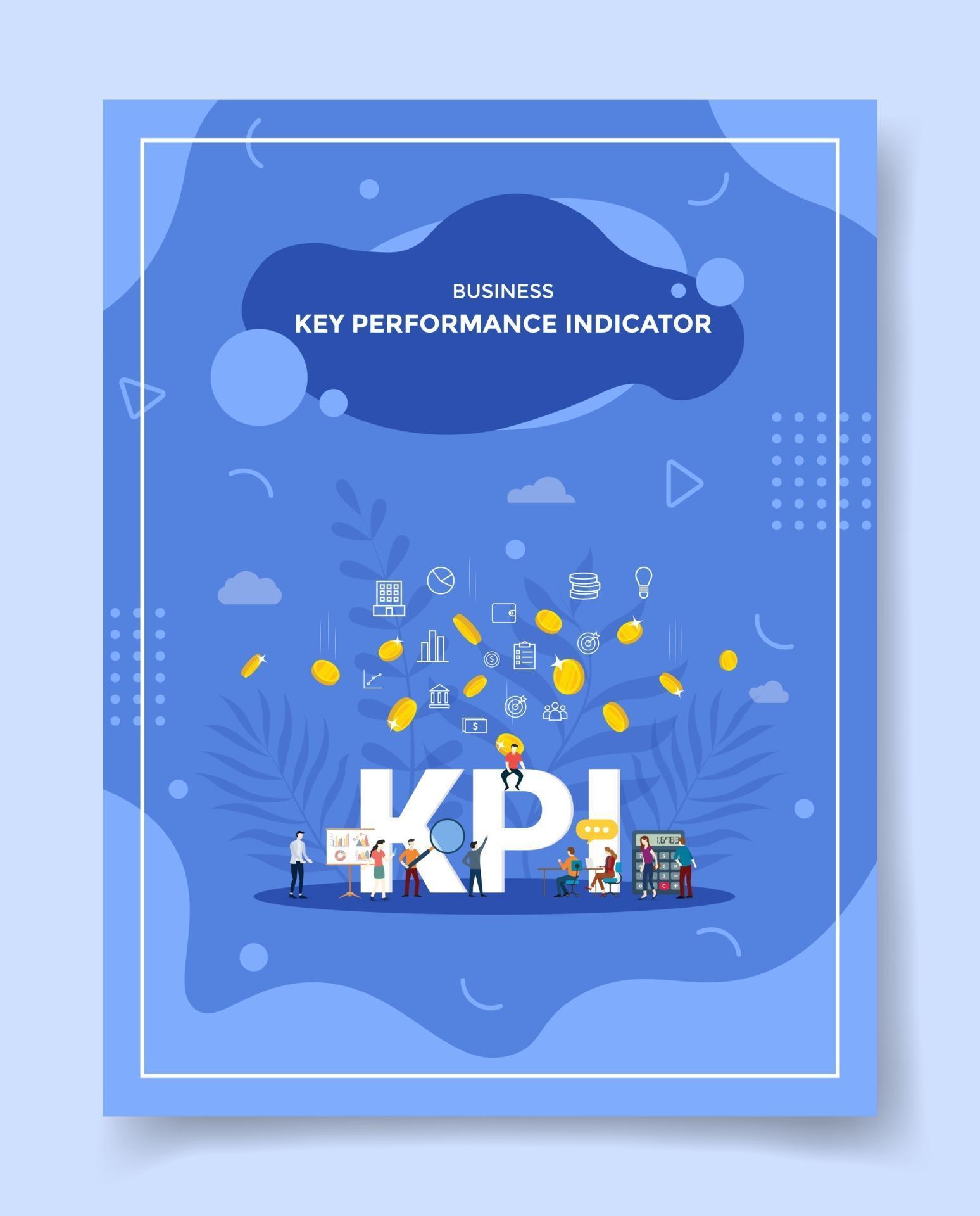 business key performance indicator people around word 3301547 Vector ...