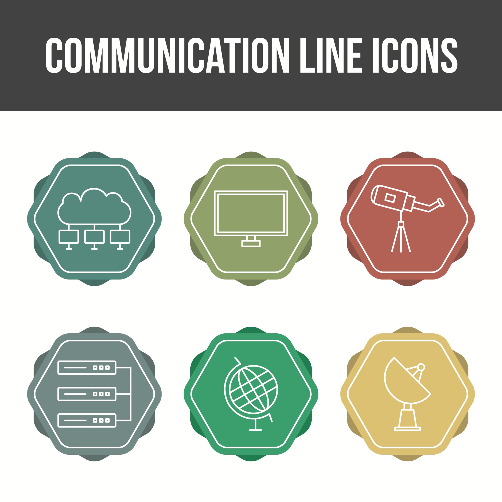 Unique Communication Line Vector Icon Set 3310341 Vector Art At Vecteezy