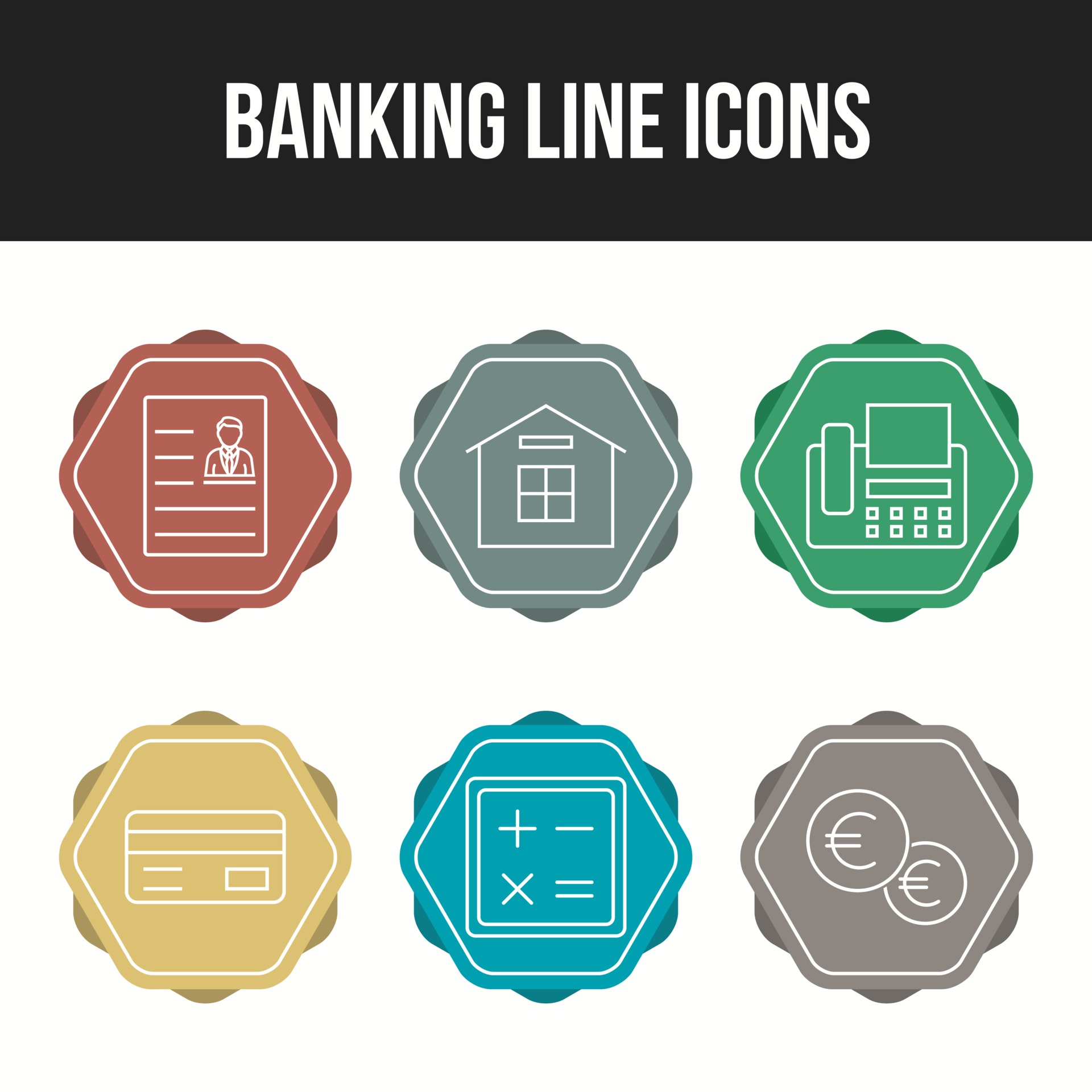 Beautiful Banking and finance vector icon set 3310403 Vector Art at ...