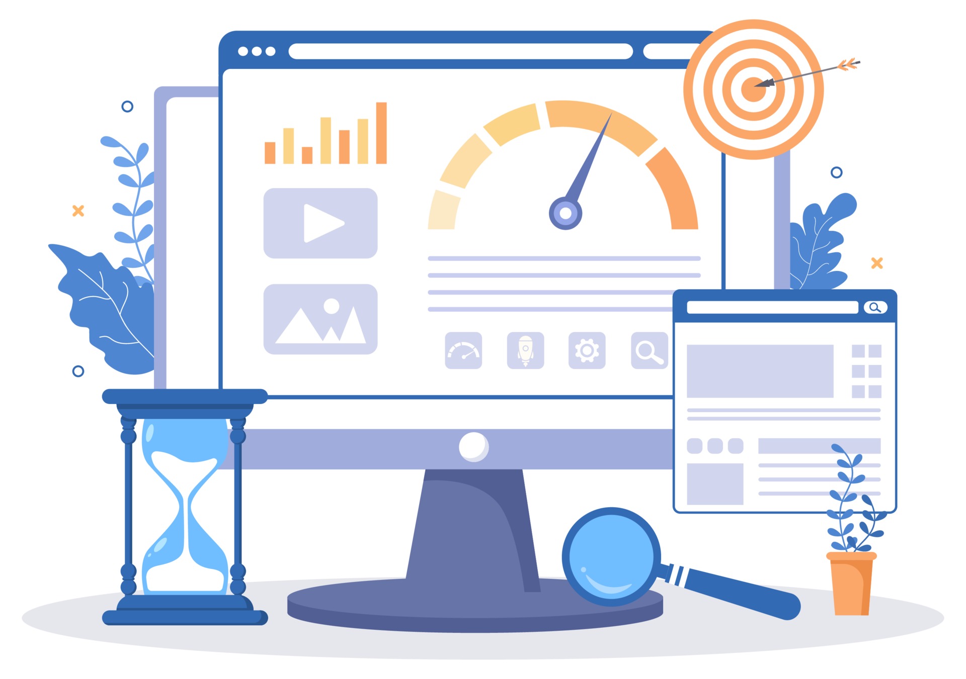 Website Loading Speed Optimization Vector Illustration 3310890 Vector