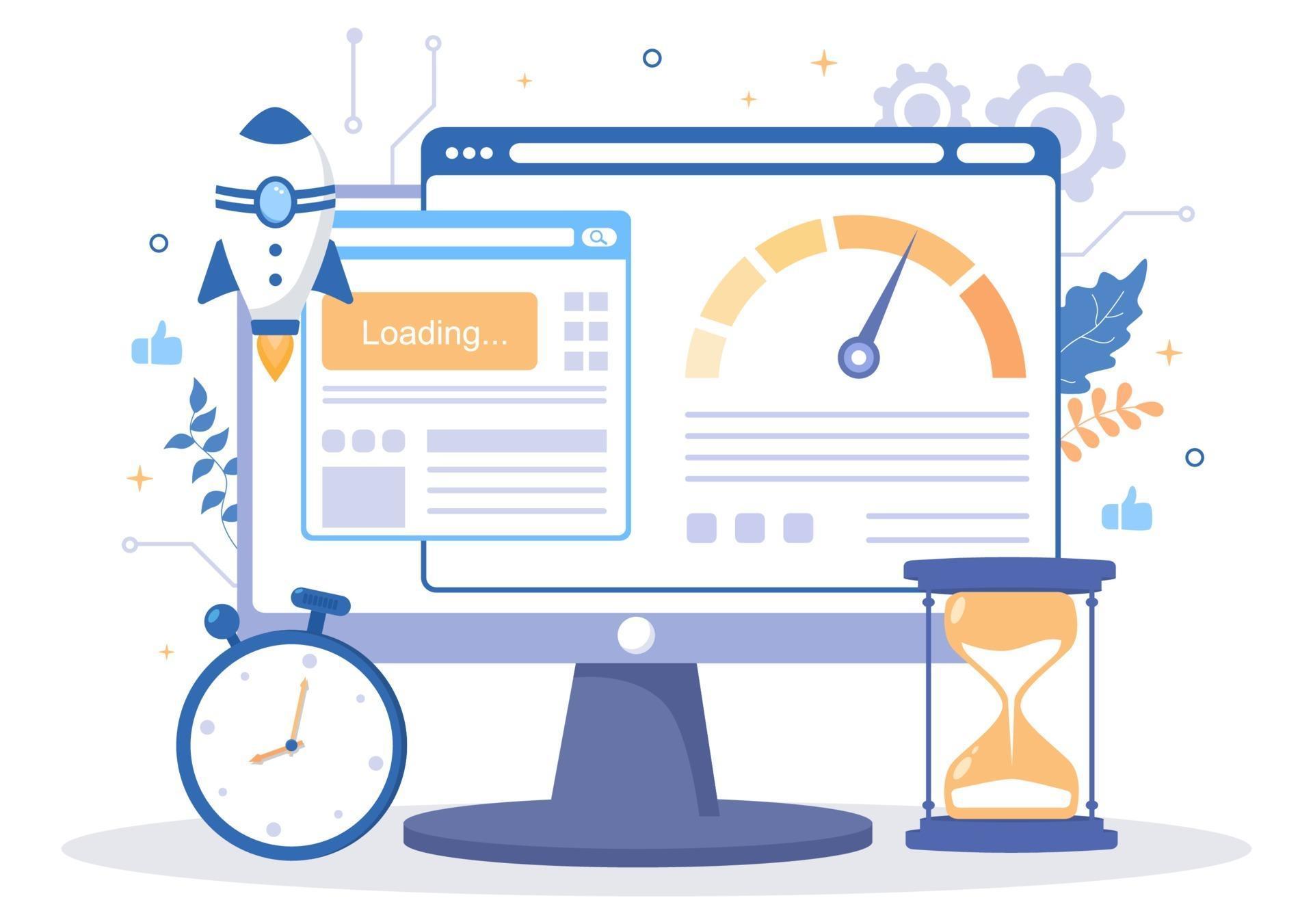 Website Loading Speed Optimization Vector Illustration 3310895 Vector Art at Vecteezy