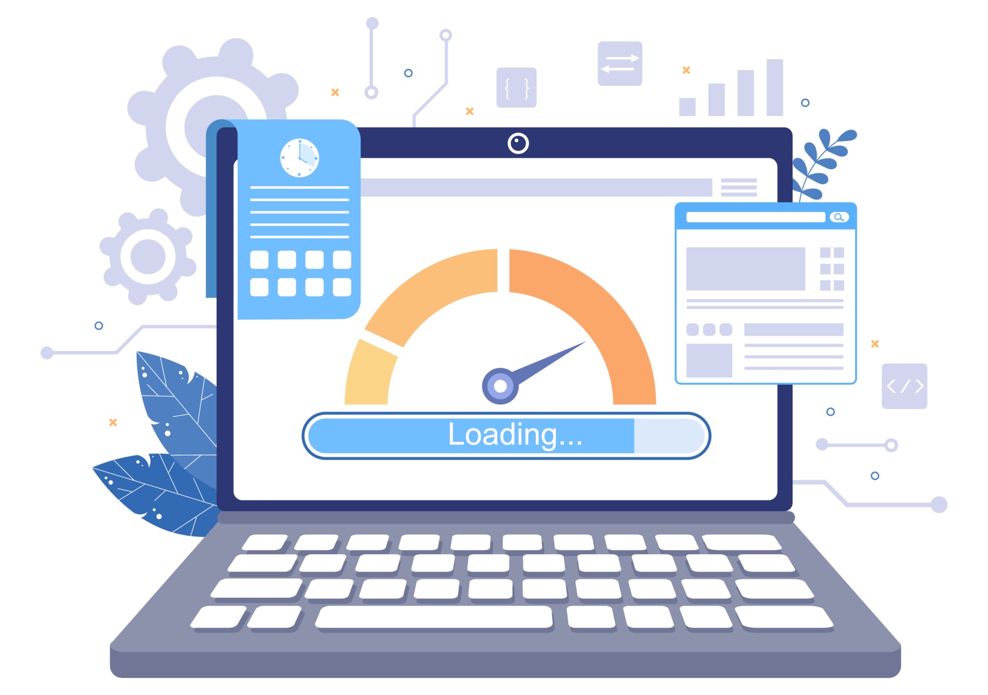 Website Loading Speed Optimization Vector Illustration 3310905 Vector