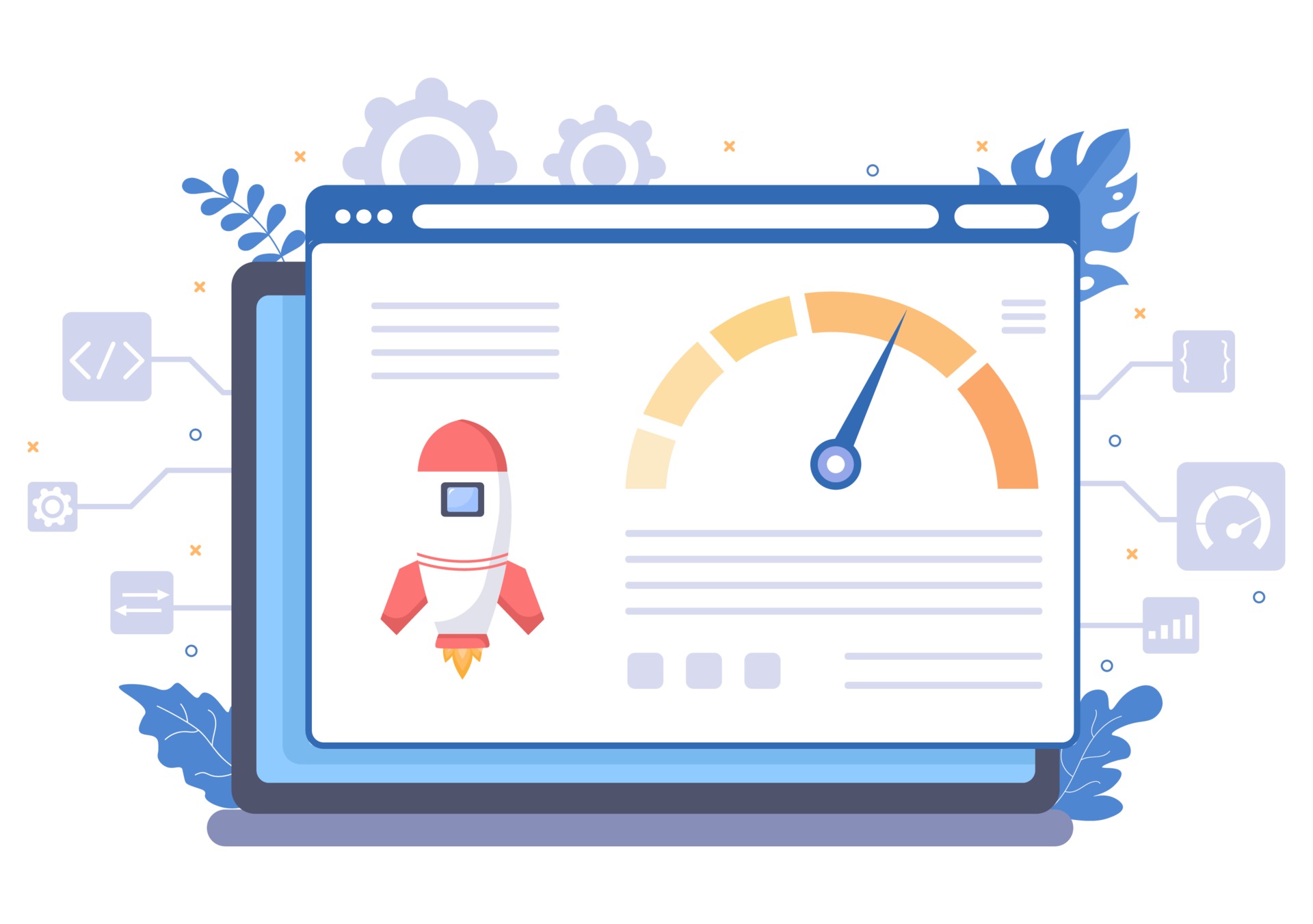Website Loading Speed Optimization Vector Illustration 3310909 Vector