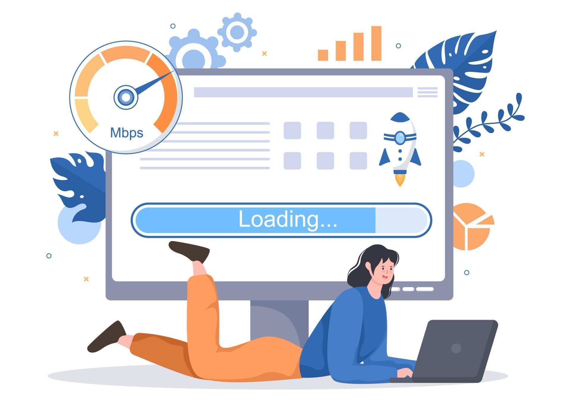 Website Loading Speed Optimization Vector Illustration 3310916 Vector ...