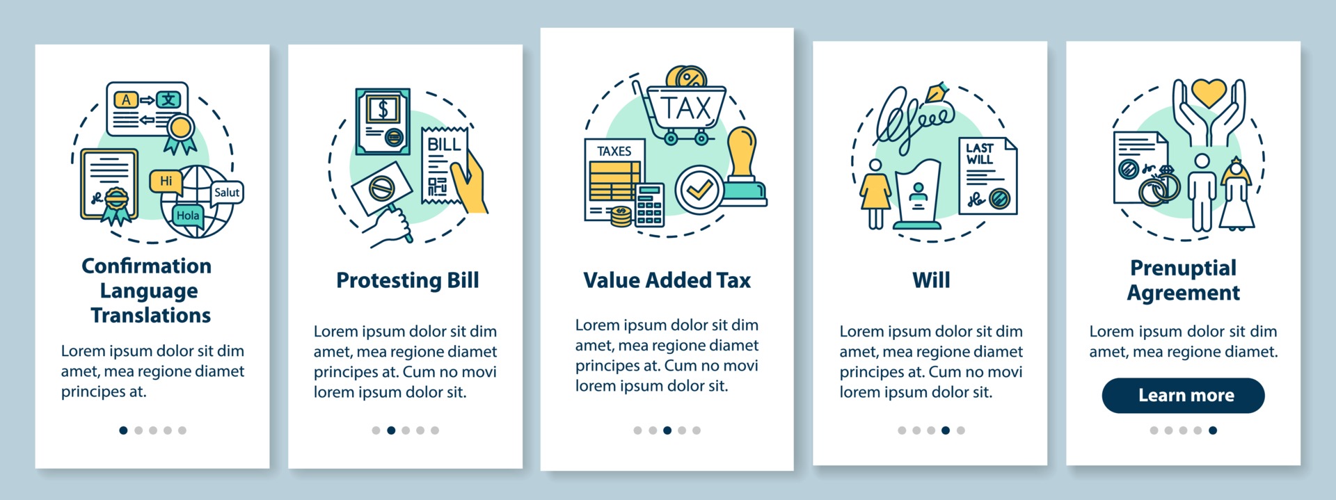 Notarization Onboarding Mobile App Page Screen With Concepts 3311513 Vector Art At Vecteezy
