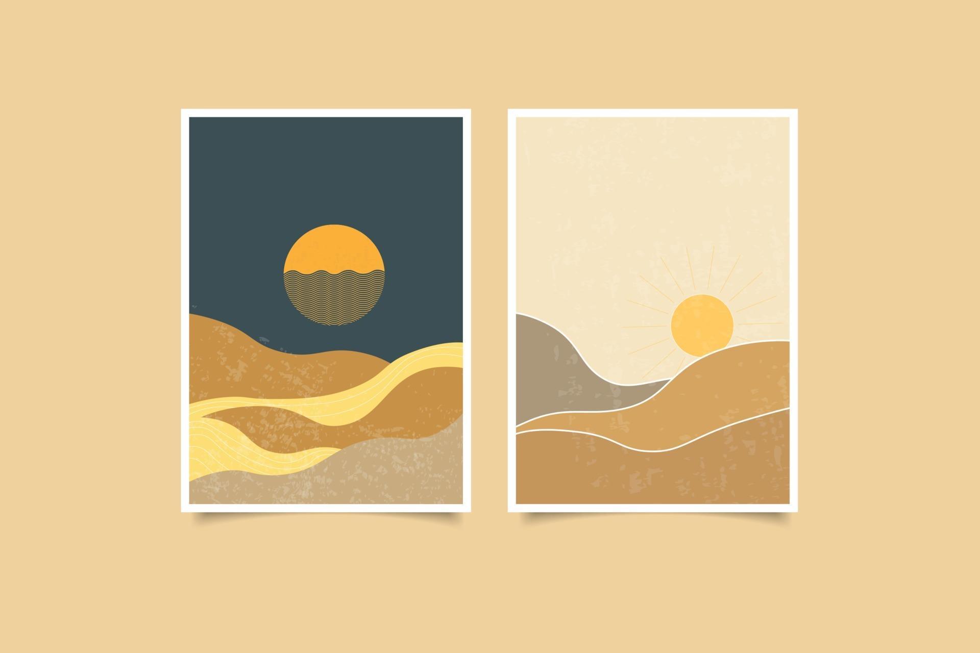 modern landscape collection 3312013 Vector Art at Vecteezy