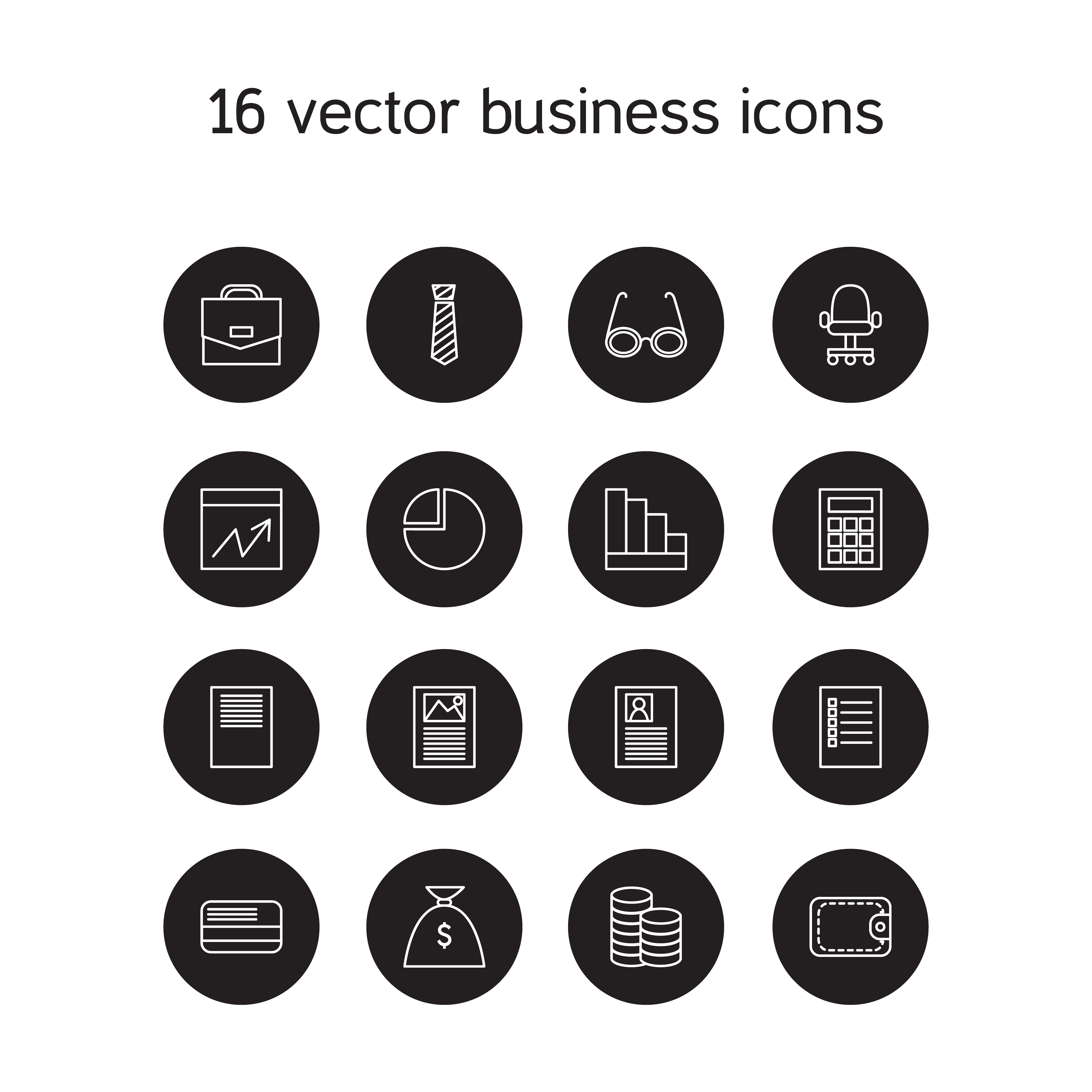 Business icons set 3313006 Vector Art at Vecteezy