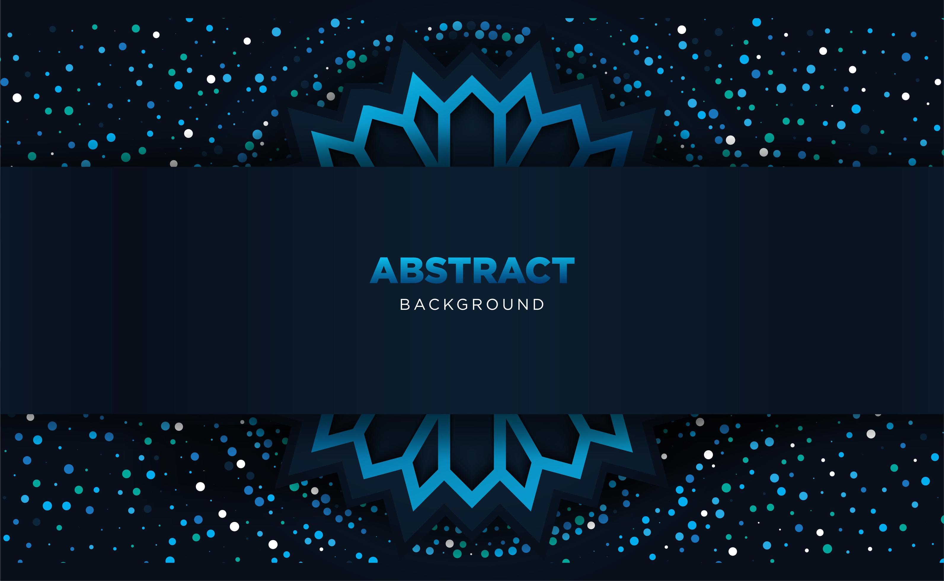 Shiny Dark Blue Shape Overlap Background Technology And Futuristic