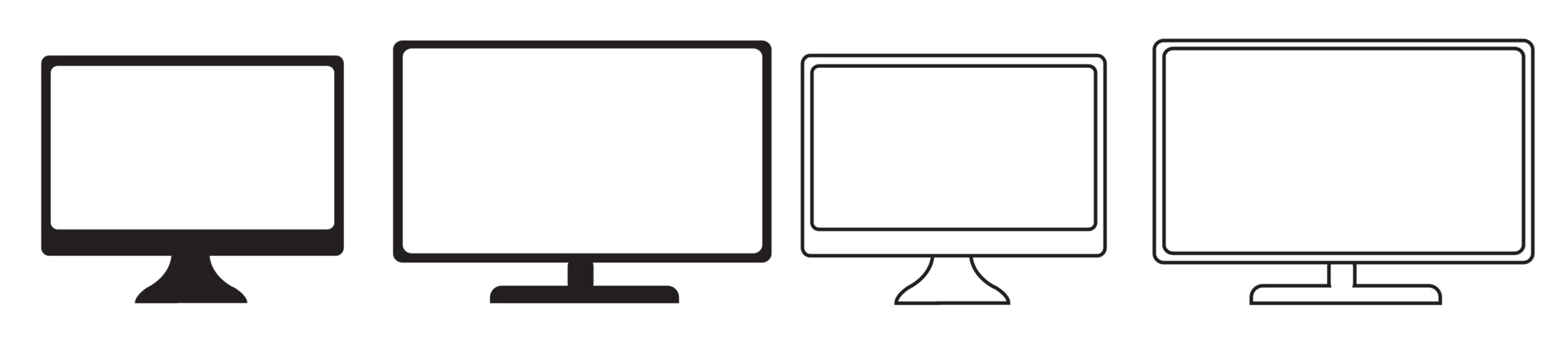 Computer monitor mock up with perspective side view isolated 3322389 ...