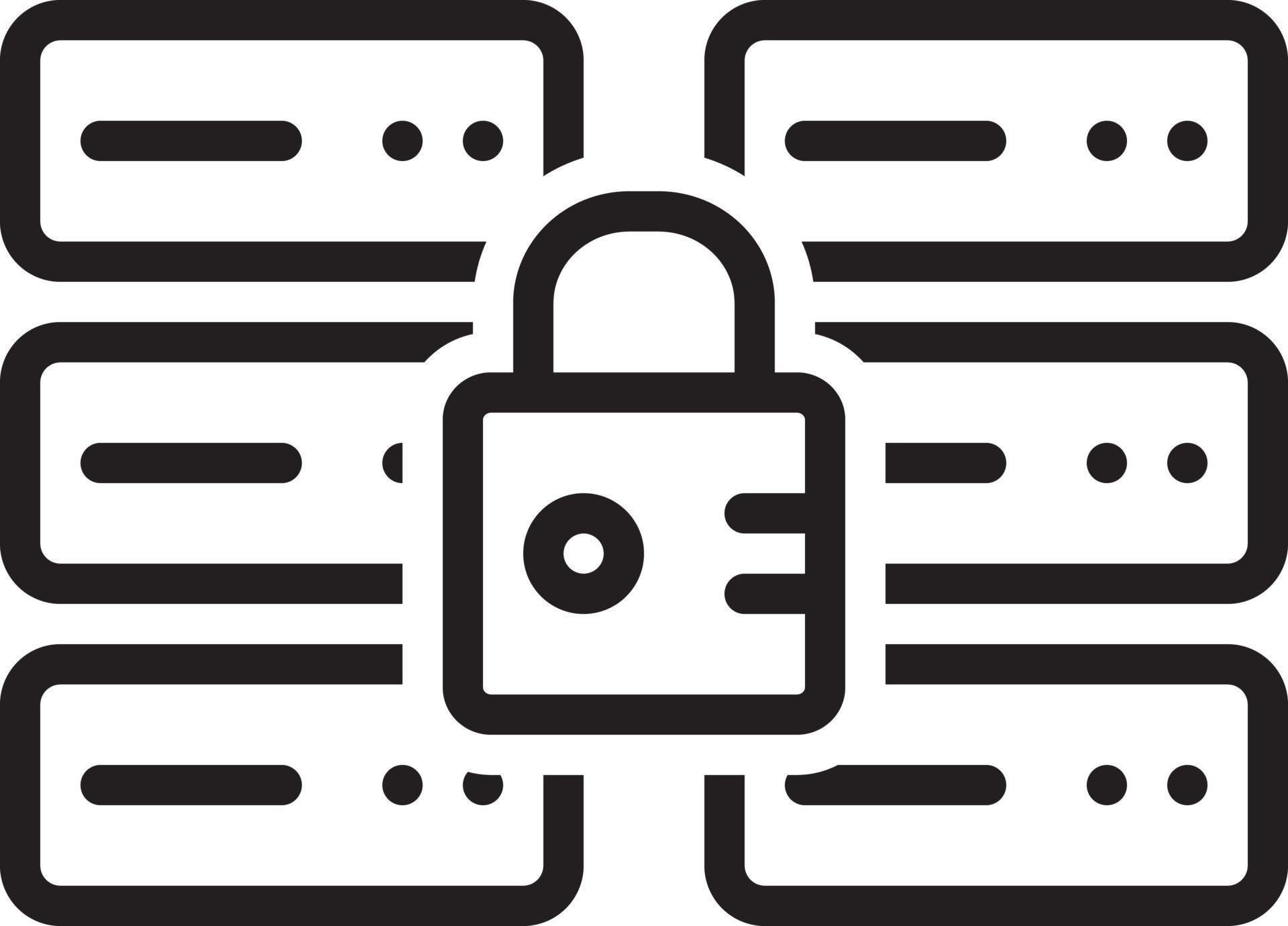 Line Icon For Secure Database 3329505 Vector Art At Vecteezy