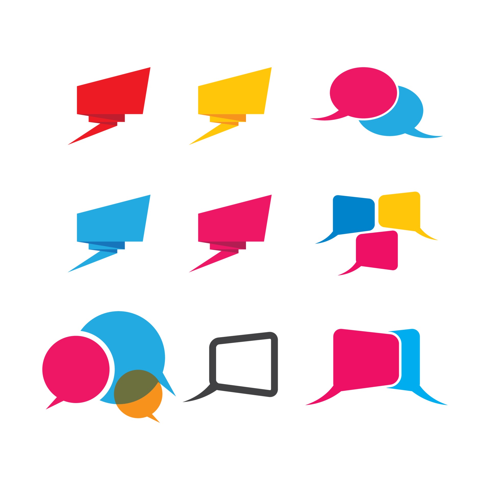 Speech bubble logo images 3333394 Vector Art at Vecteezy