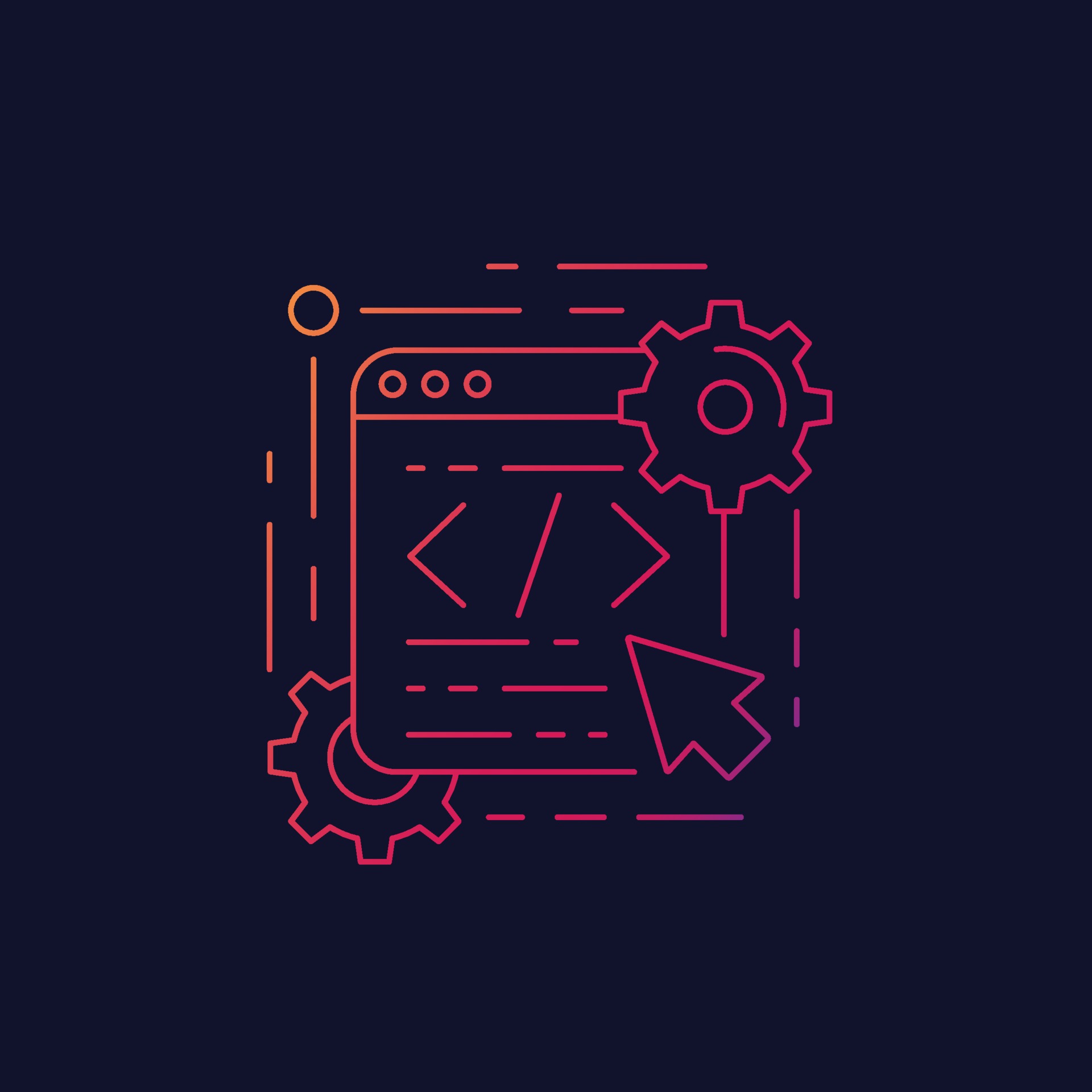 Coding Web Design And App Development Linear Icon 3337626 Vector Art At Vecteezy