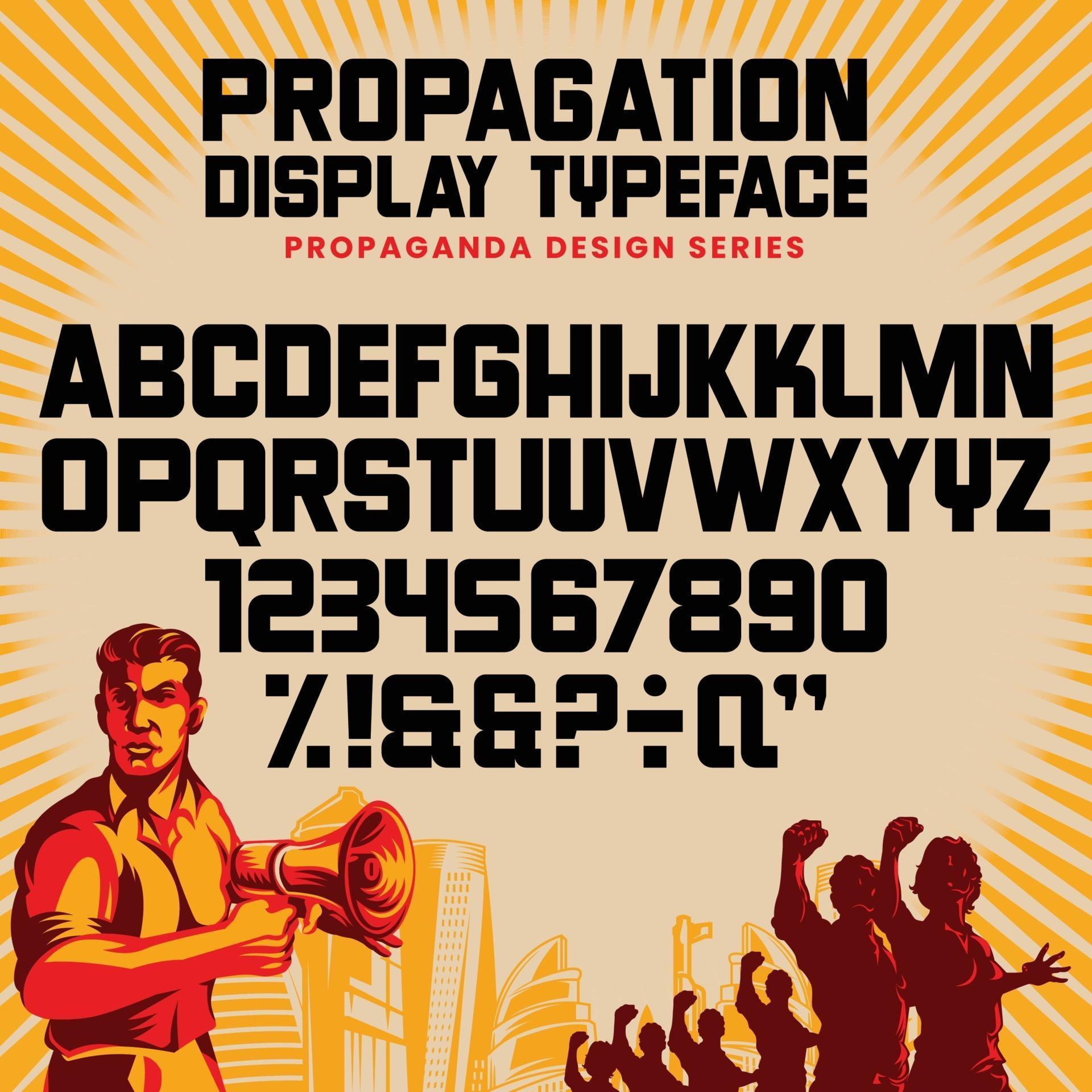 Propaganda alphabet letters font and number collection 3342094 Vector ...
