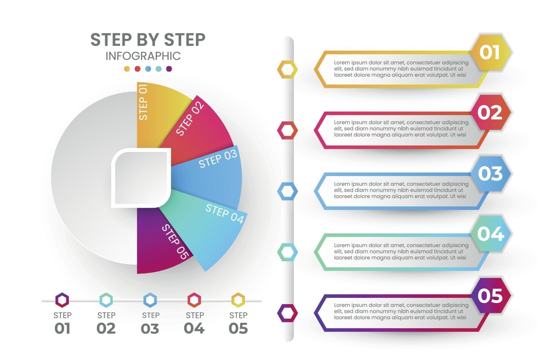step by step infographic 3343349 Vector Art at Vecteezy