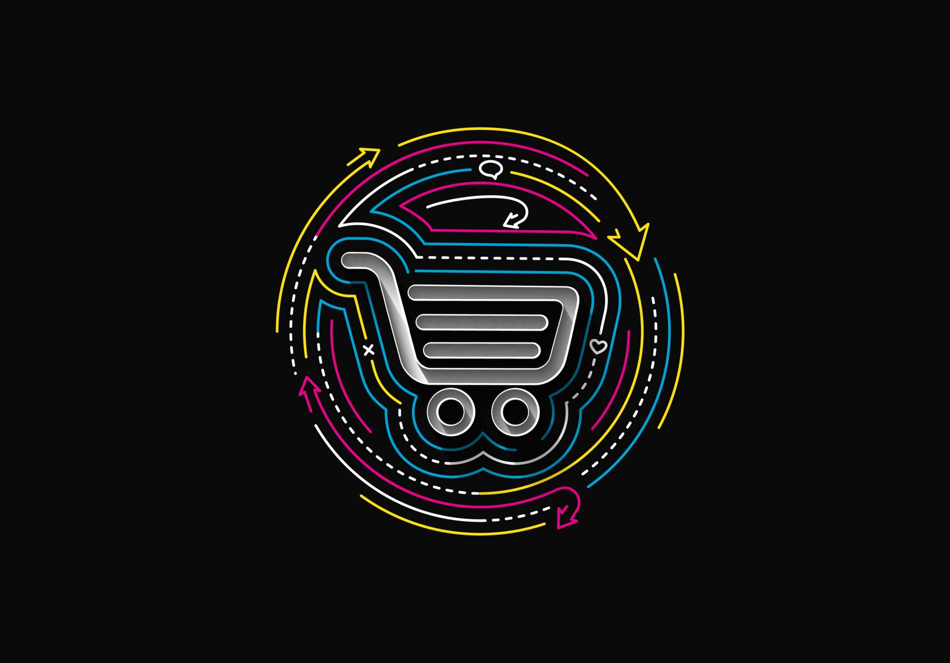 Sale icon art Abstract flat colorful line pattern vector illustration ...