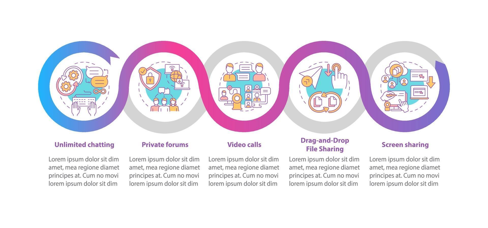 Business messaging service vector infographic template 3345225 Vector ...