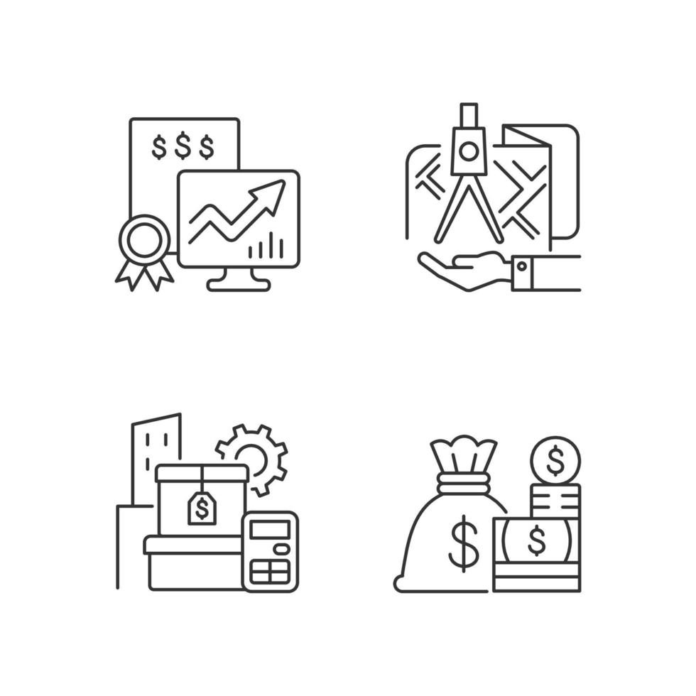 Assets Management Linear Icons Set 3345229 Vector Art At Vecteezy