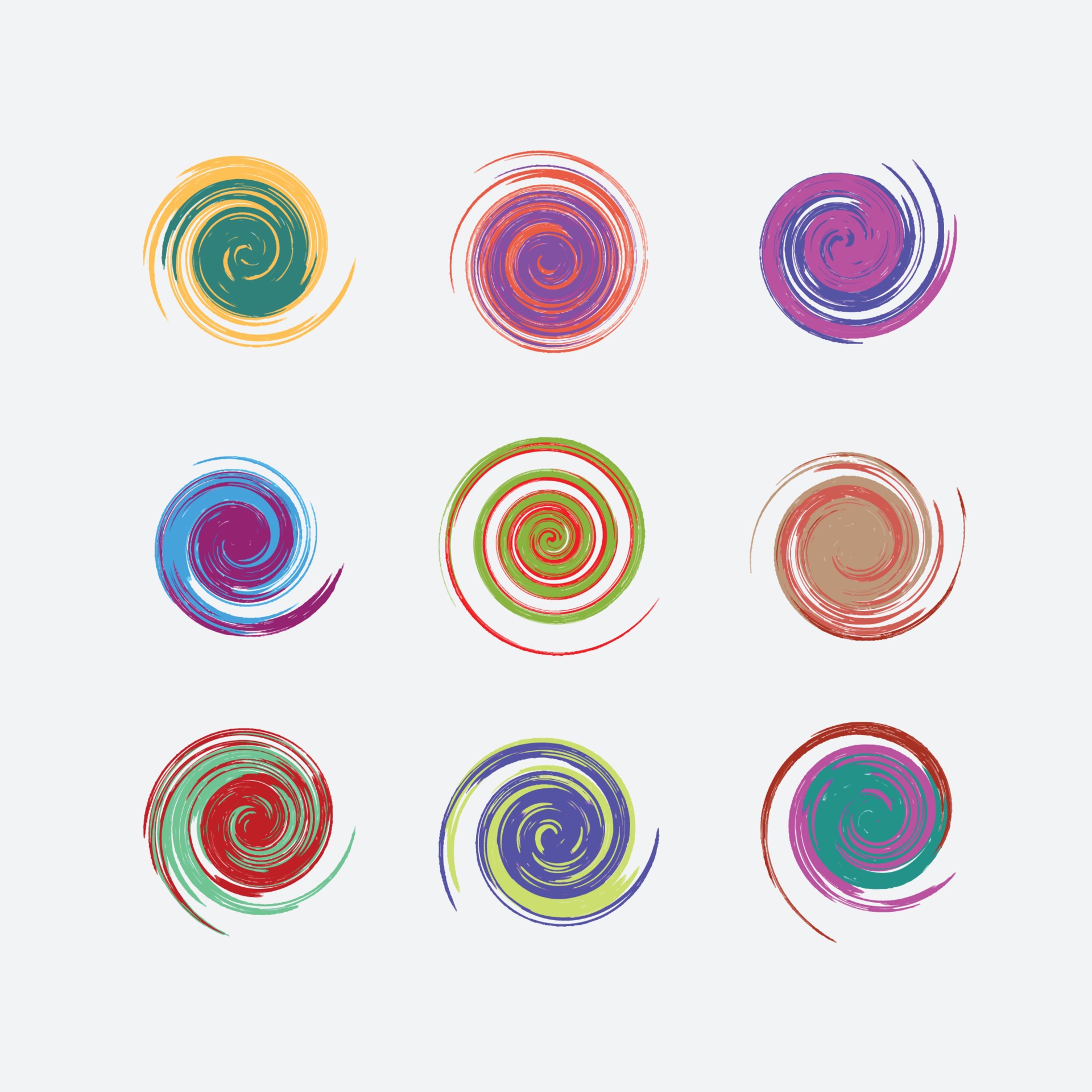 Abstract swirl wave set 3348228 Vector Art at Vecteezy