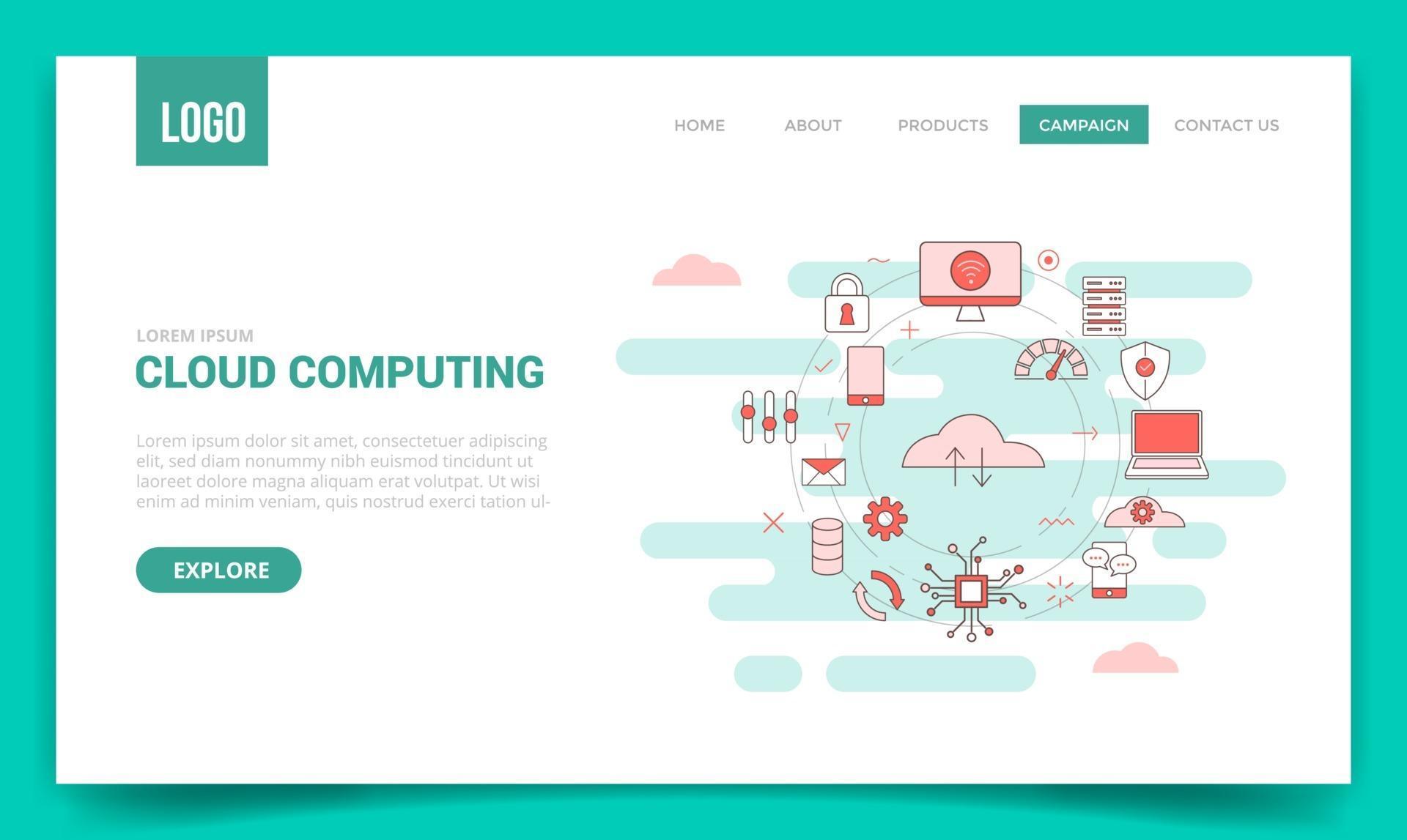 cloud computing concept 3348714 Vector Art at Vecteezy