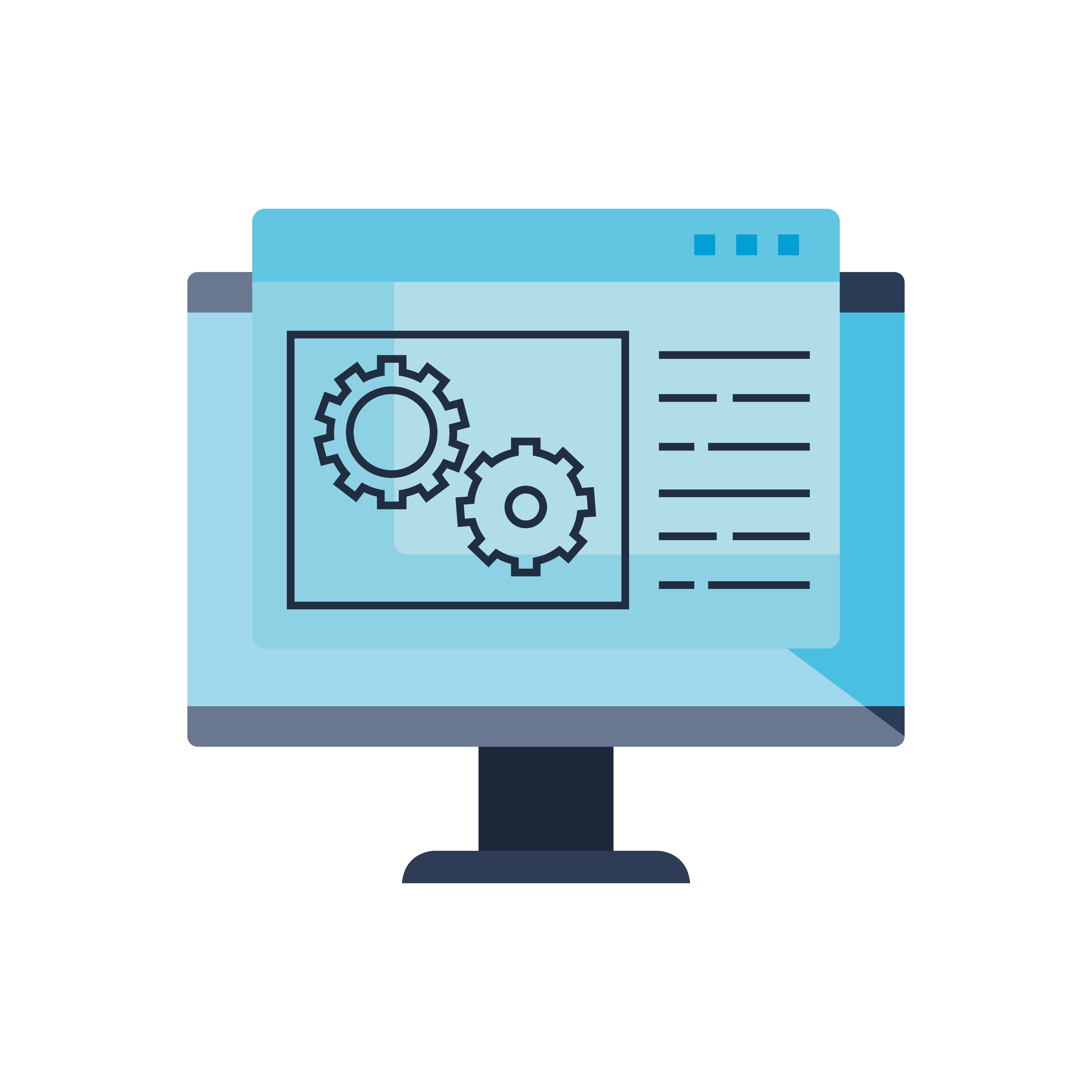 Isolated gear and computer vector design 3350811 Vector Art at Vecteezy