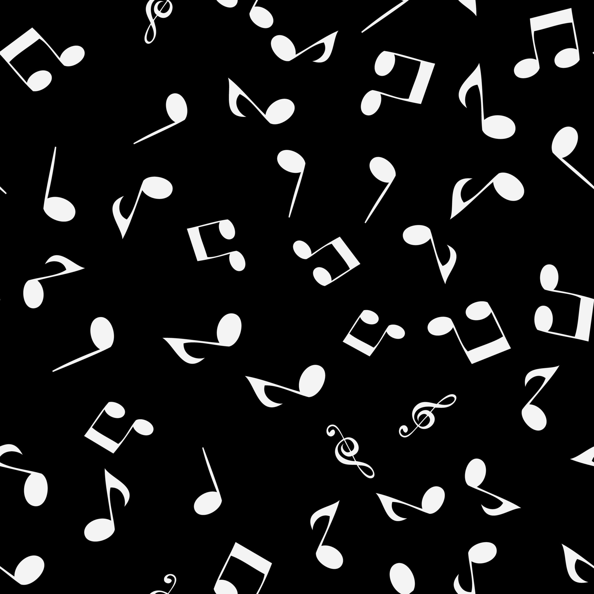 Music Seamless Pattern Background with Notes. Vector Illustration ...